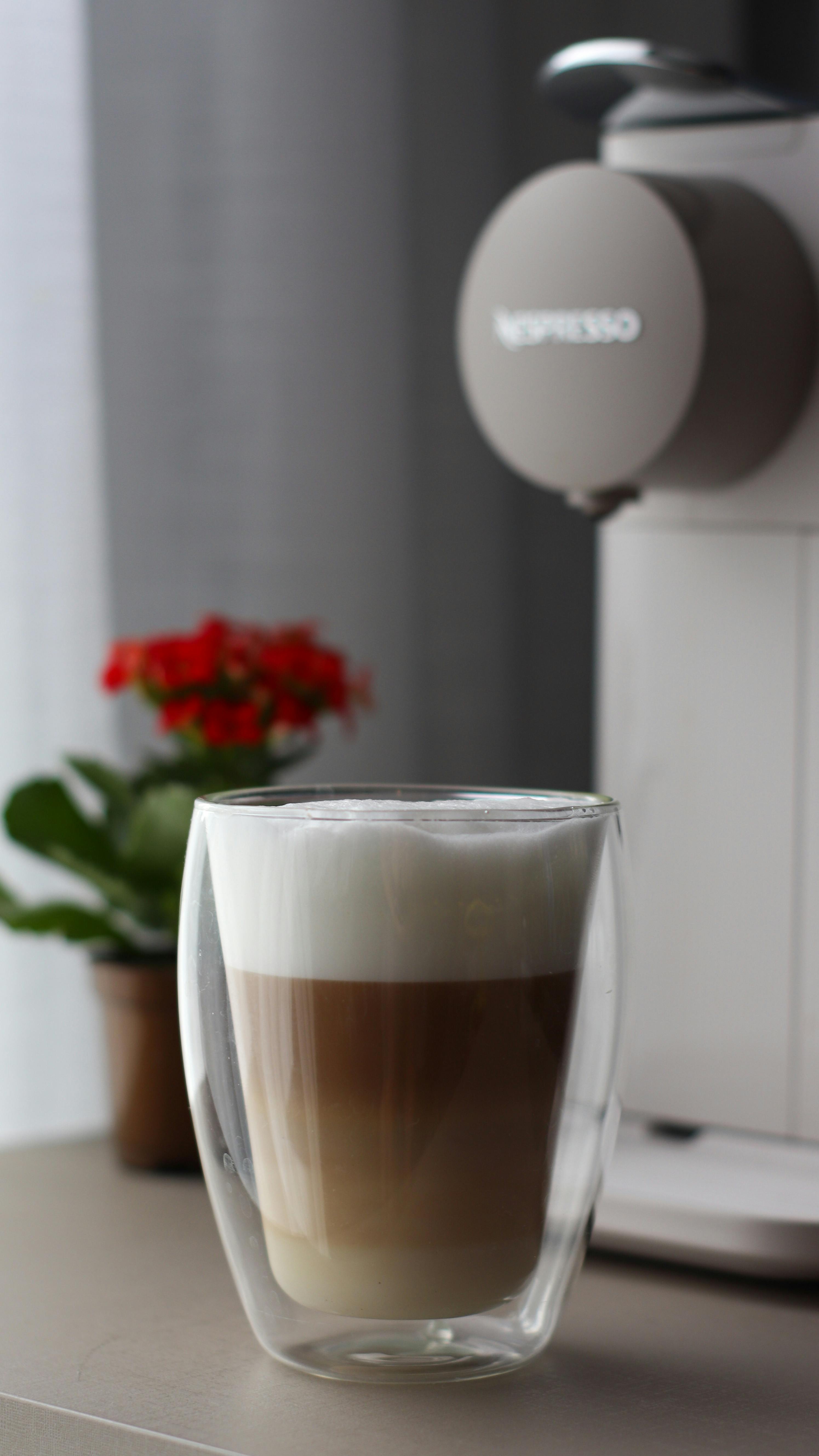 Close-Up Shot of Coffee Drink in Clear Glass Cup · Free Stock Photo