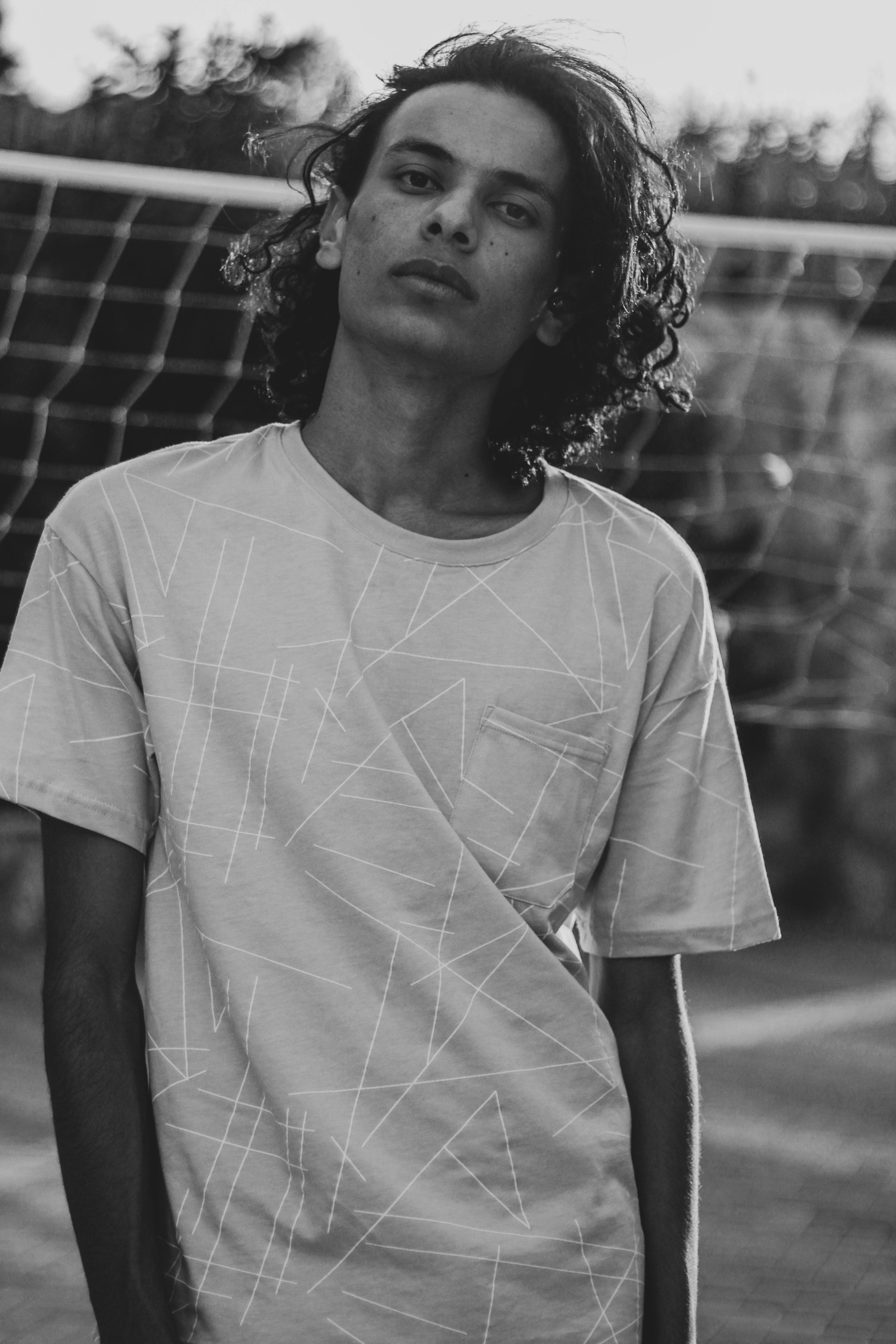 Man Posing and Touching his Face · Free Stock Photo