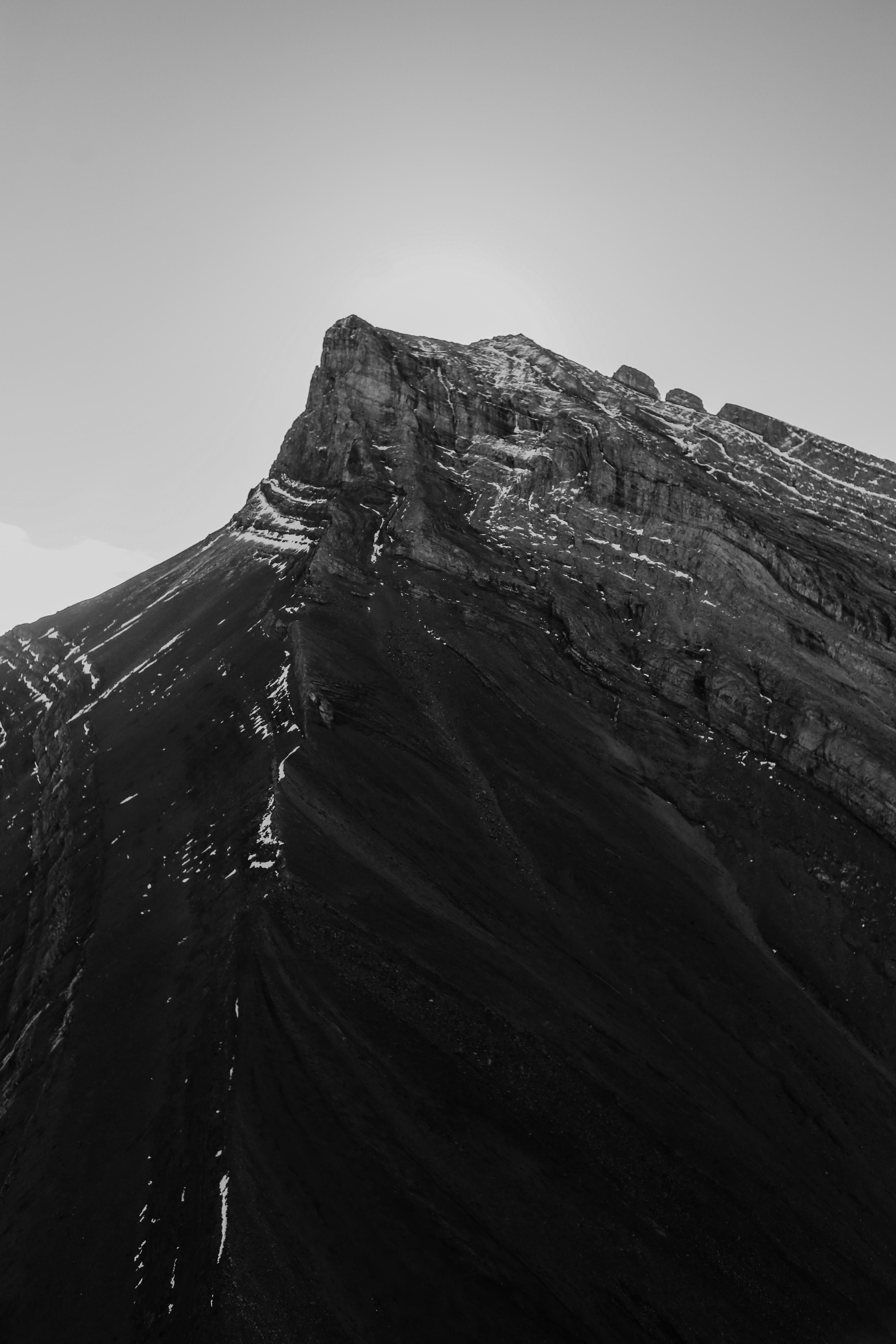 Grayscale Photography of a Rock Formation · Free Stock Photo