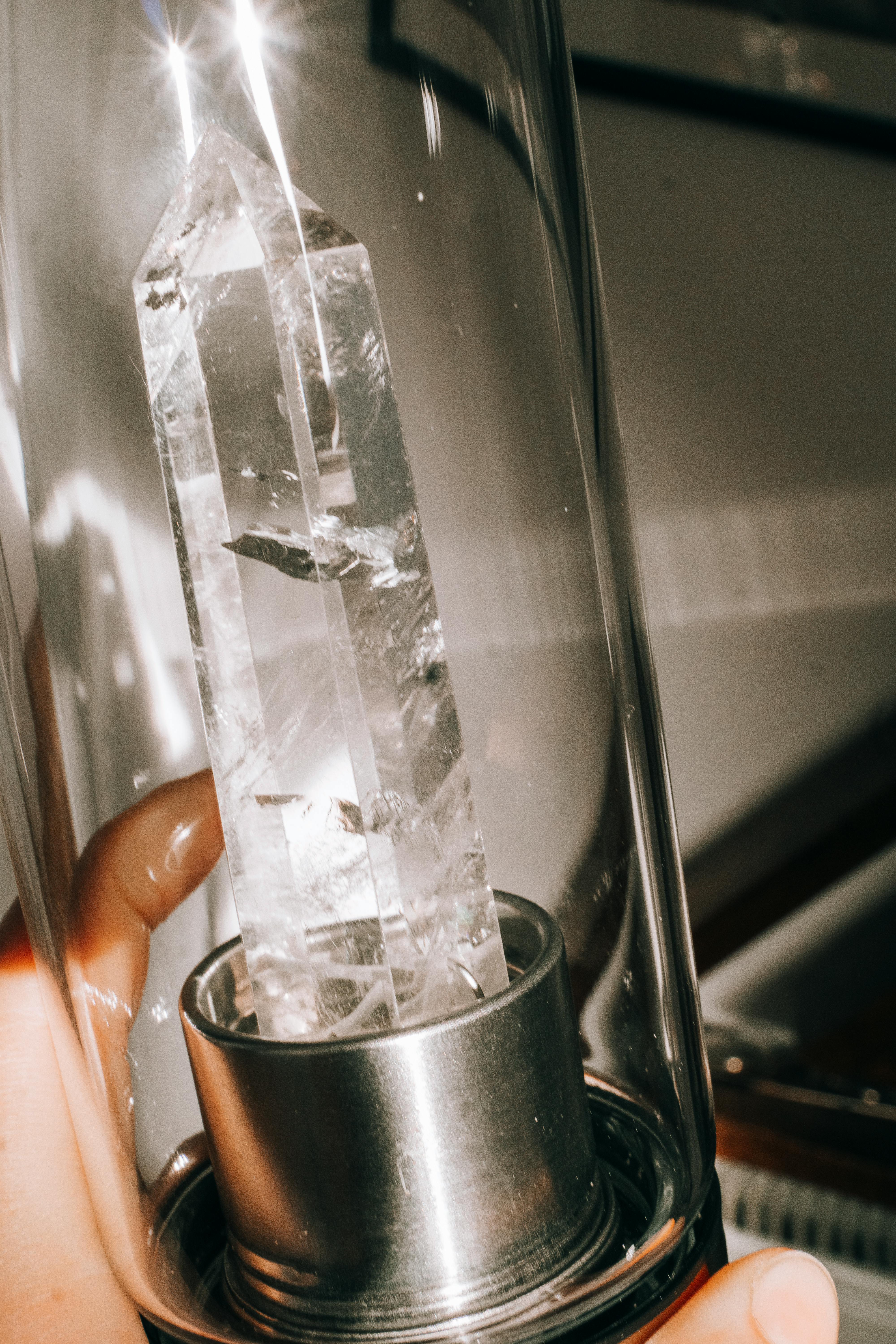 Close-up of Crystal in Glass Bottle · Free Stock Photo