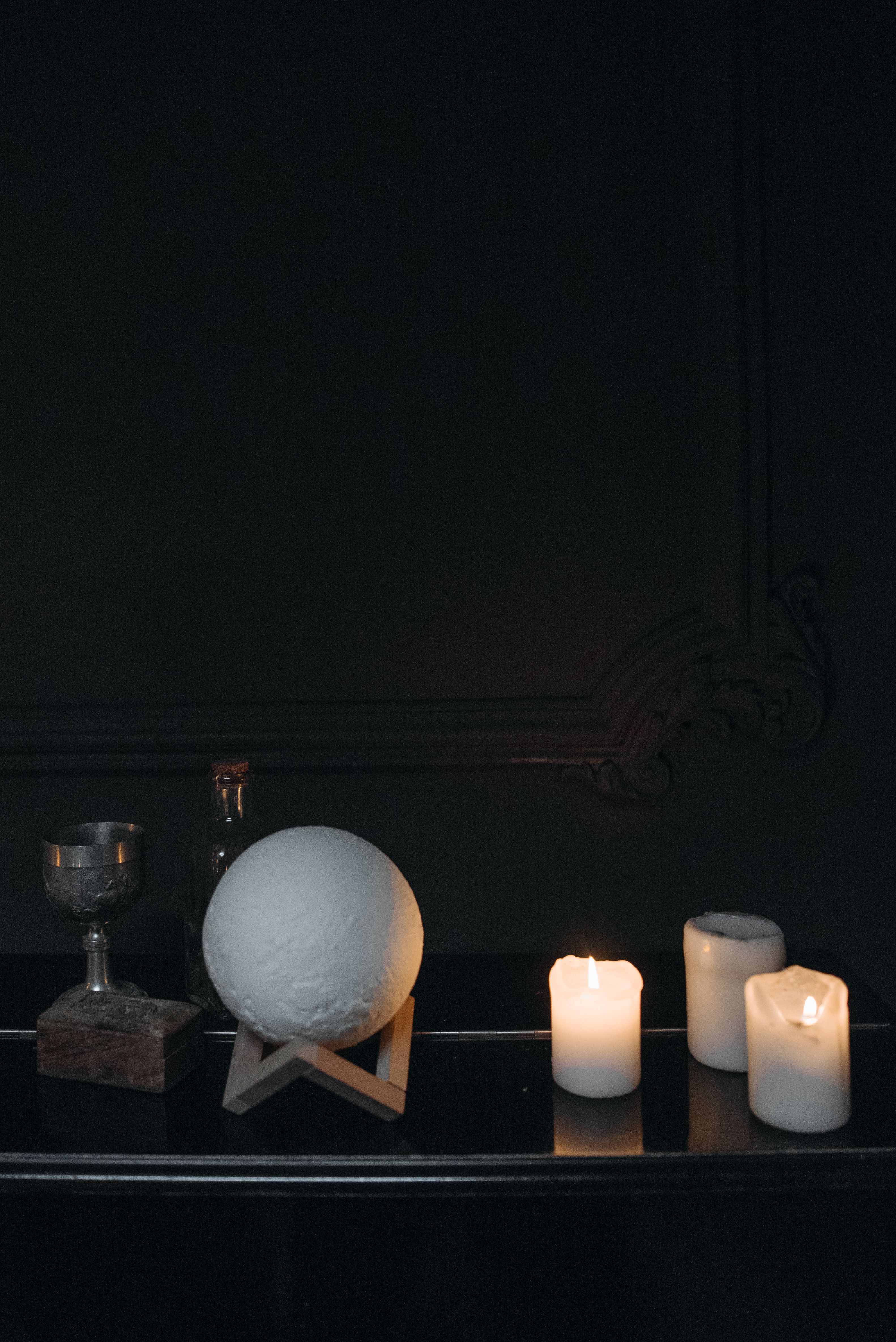 Lighted Candles on the Table · Free Stock Photo
