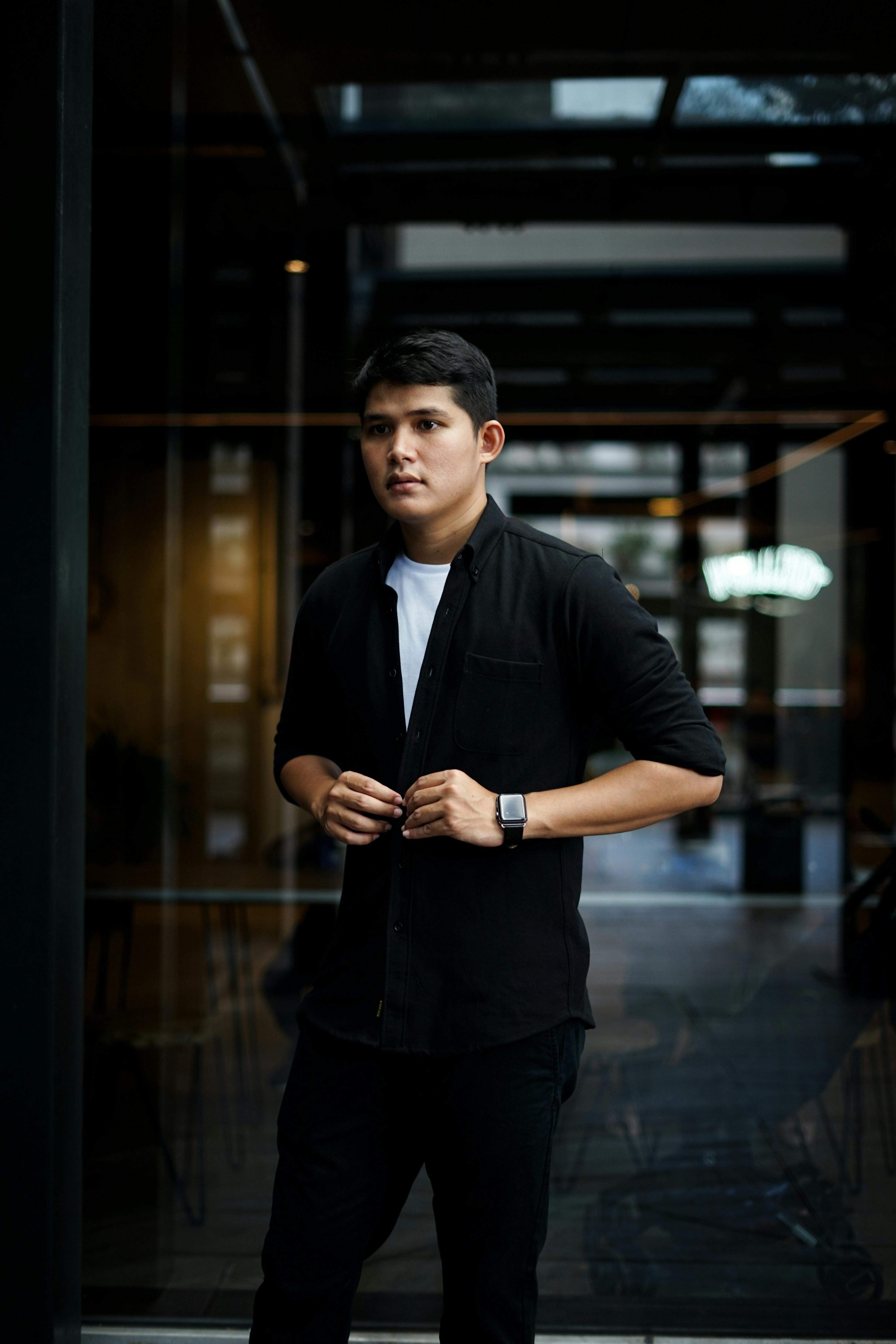 A Man in Black Button Up Shirt · Free Stock Photo