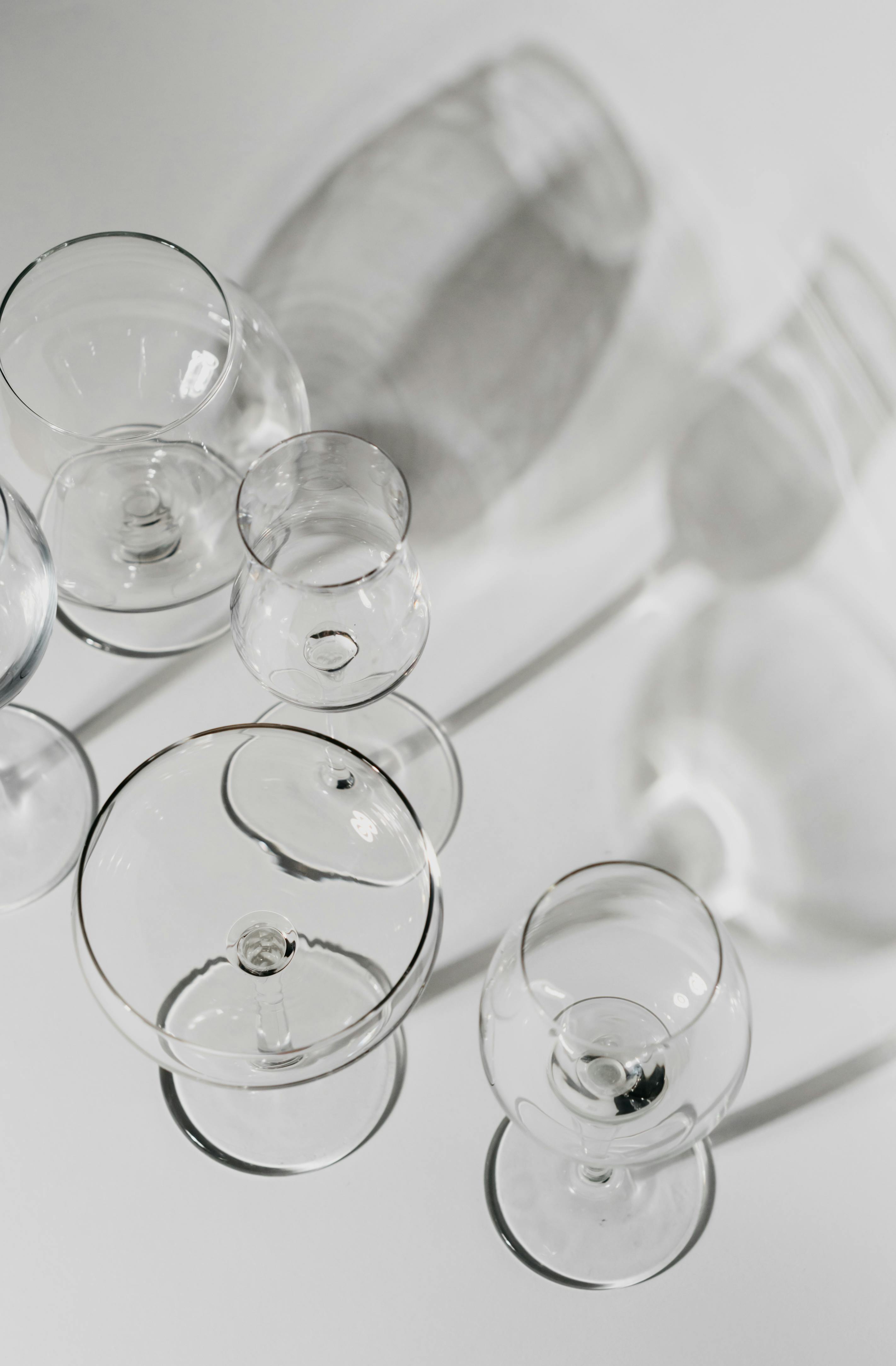 Overhead Shot of Empty Glasses · Free Stock Photo