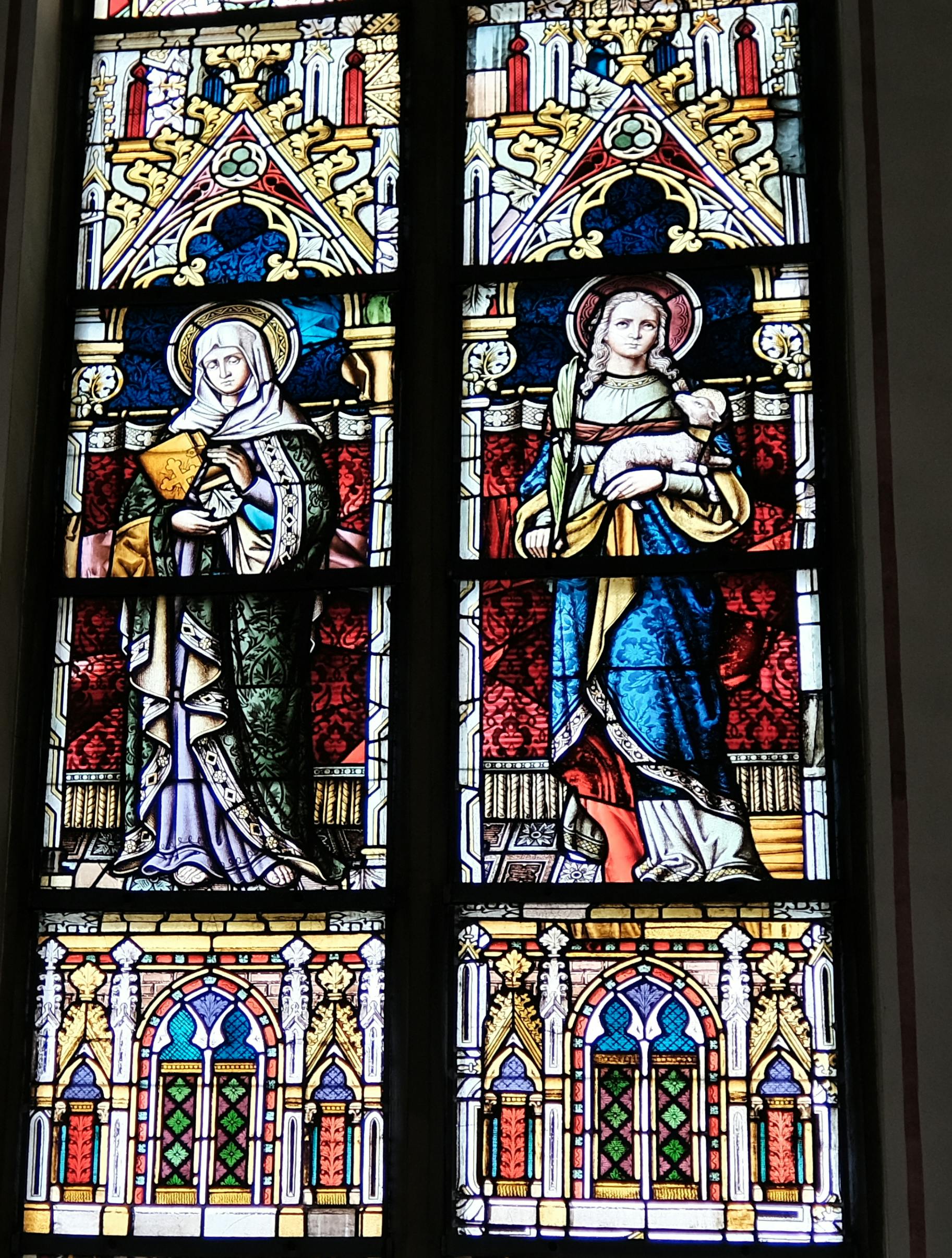 Photo of a Church Window with Stained Glass · Free Stock Photo