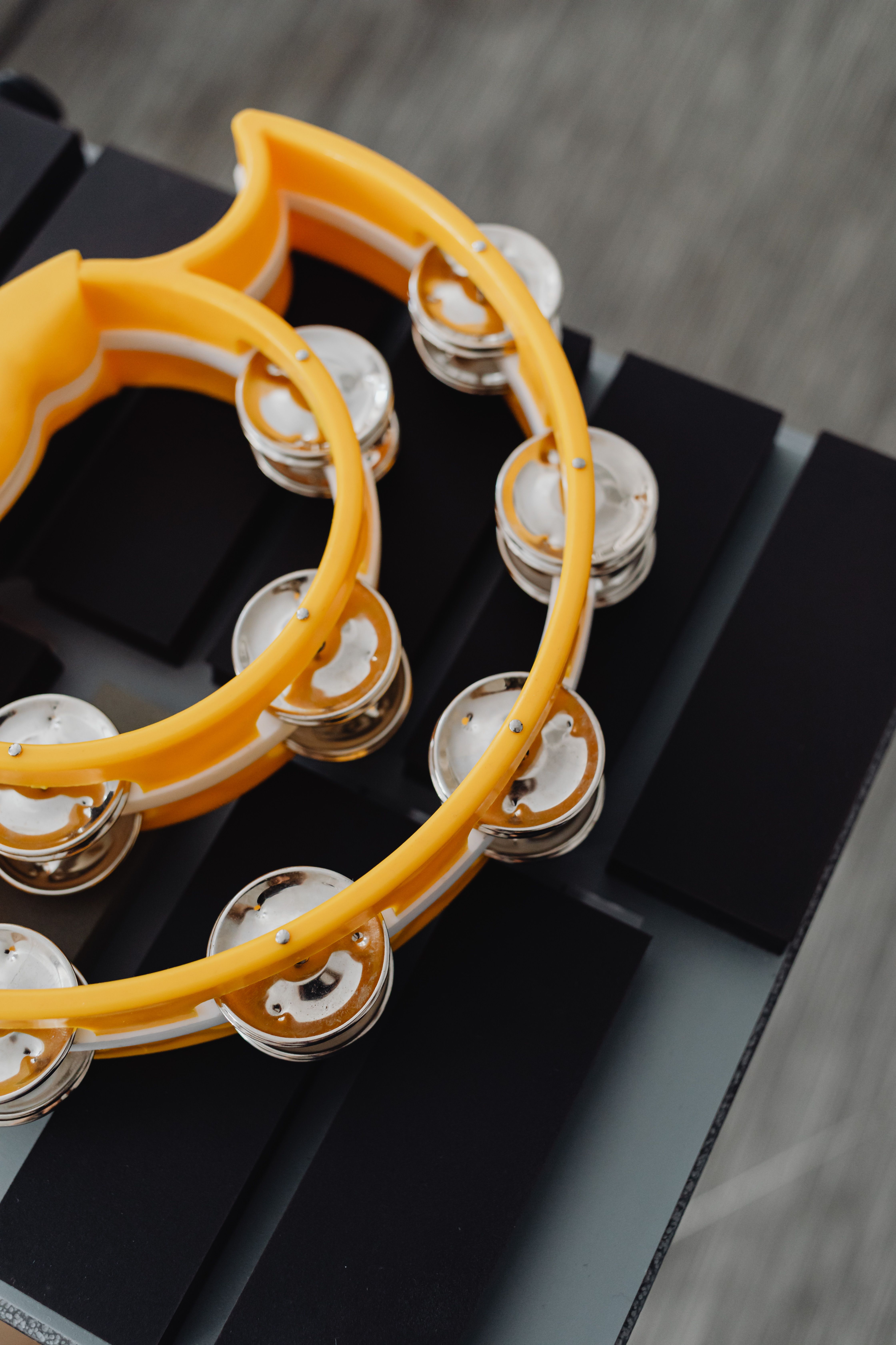 Close-Up Photo of a Yellow Timbrel · Free Stock Photo