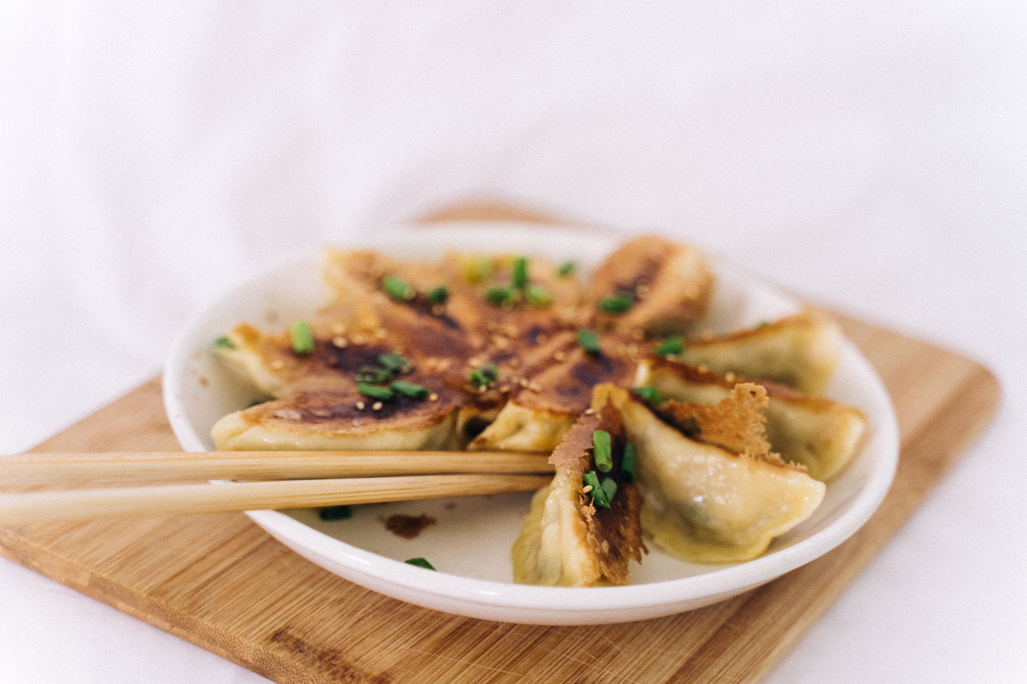 Close-up of Traditional Gyoza Dumplings · Free Stock Photo