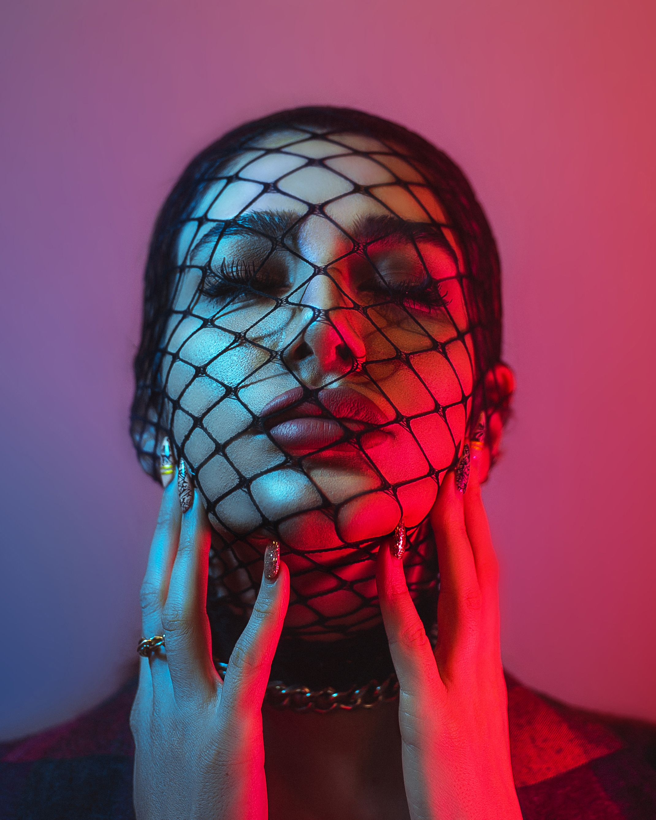 Woman with White Wire on Her Face · Free Stock Photo