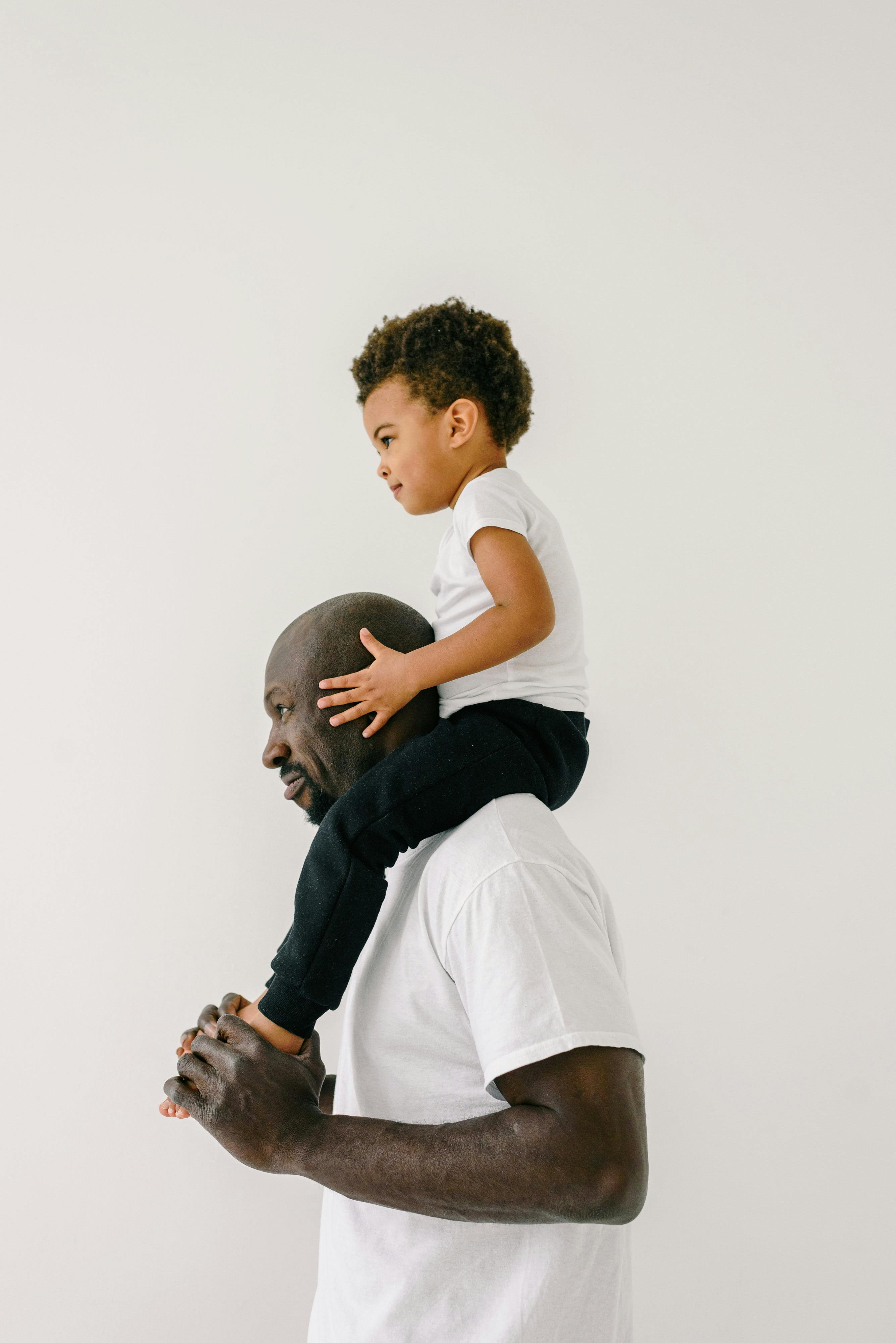 Man Carrying a Boy on His Shoulder · Free Stock Photo