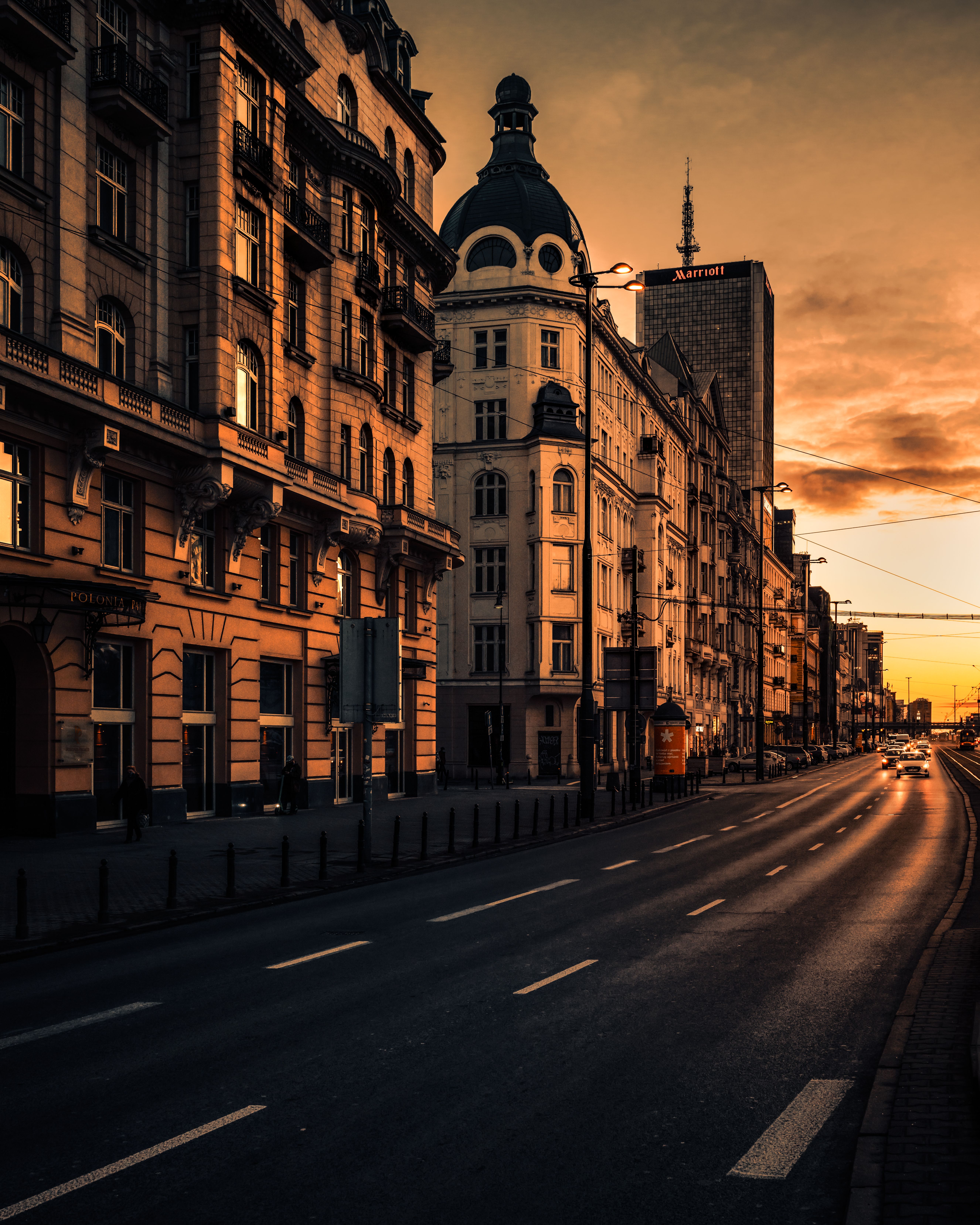 Concrete Buildings Beside the Road · Free Stock Photo