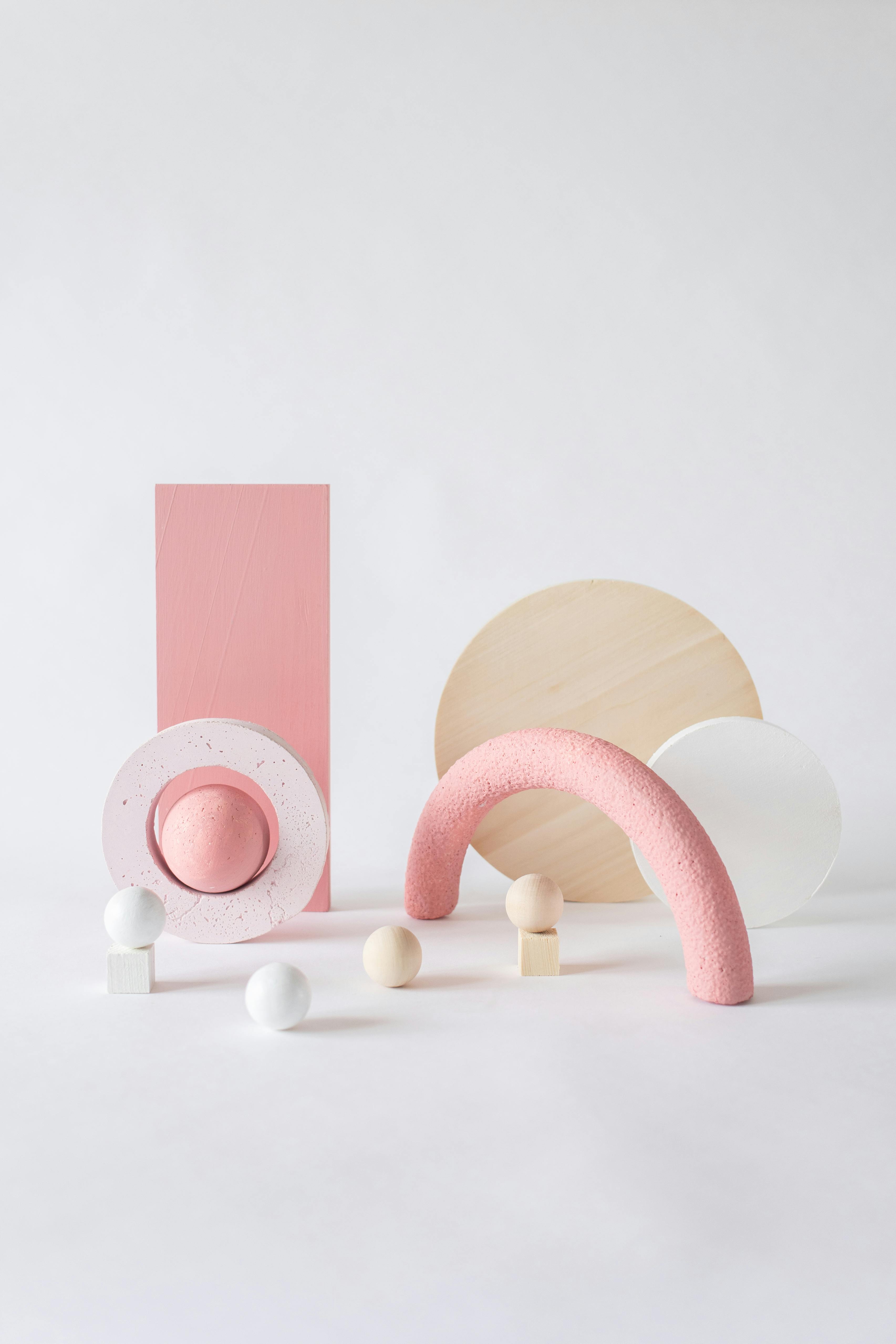 Different Geometric Shapes on White Surface · Free Stock Photo