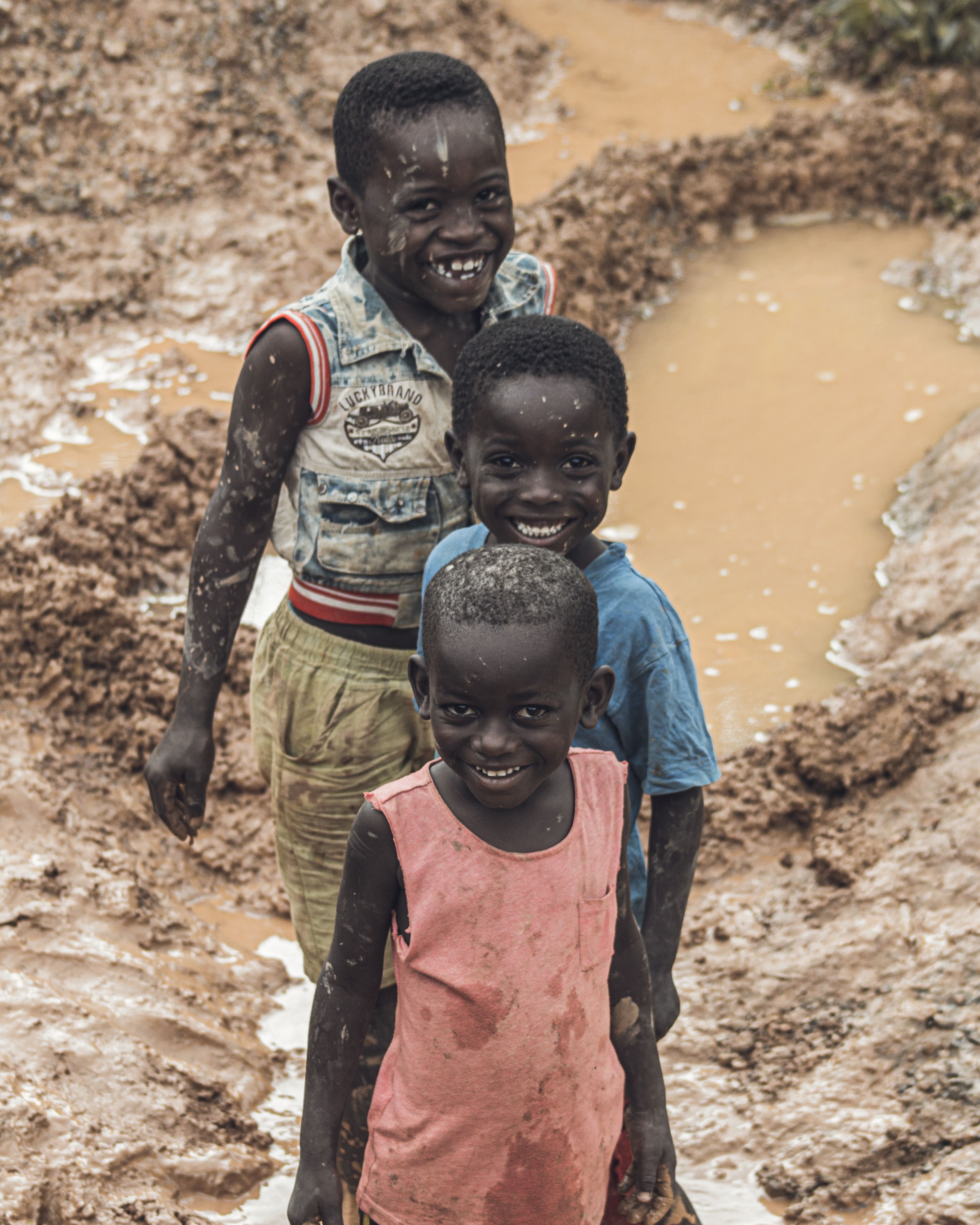 Young Boy covered in Mud · Free Stock Photo