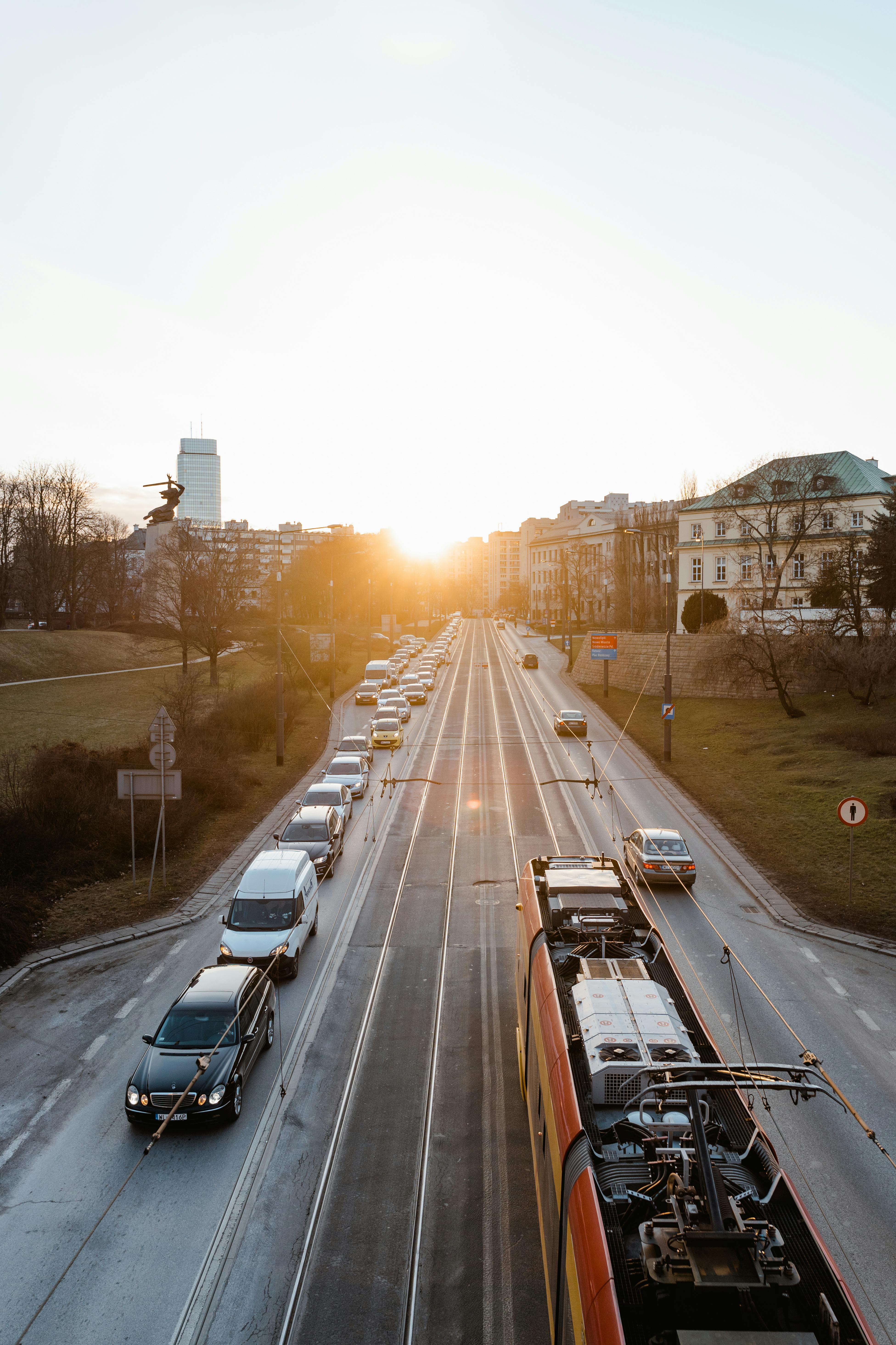 City Road With View Of Sunset · Free Stock Photo
