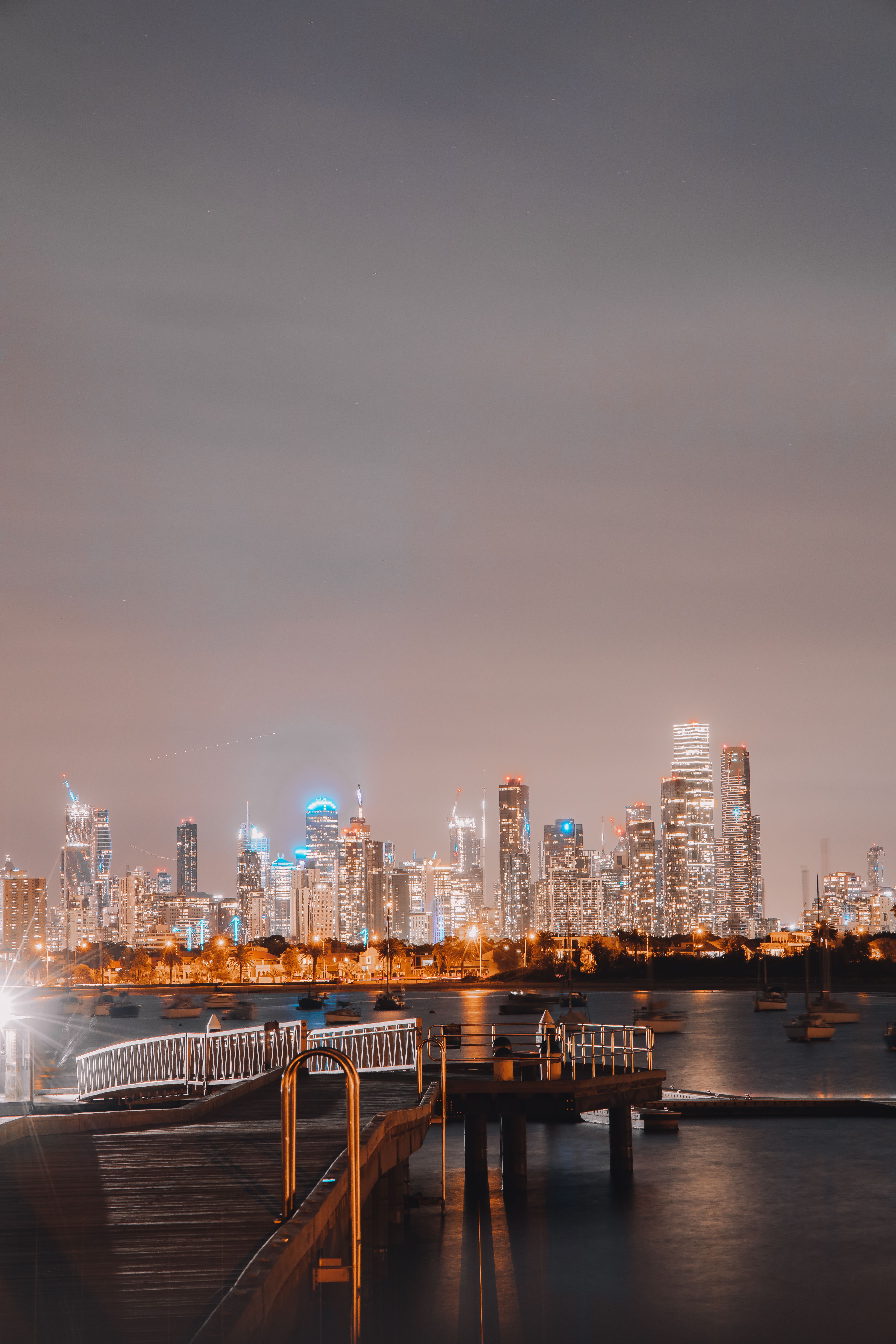 City Skyline during Night Time · Free Stock Photo