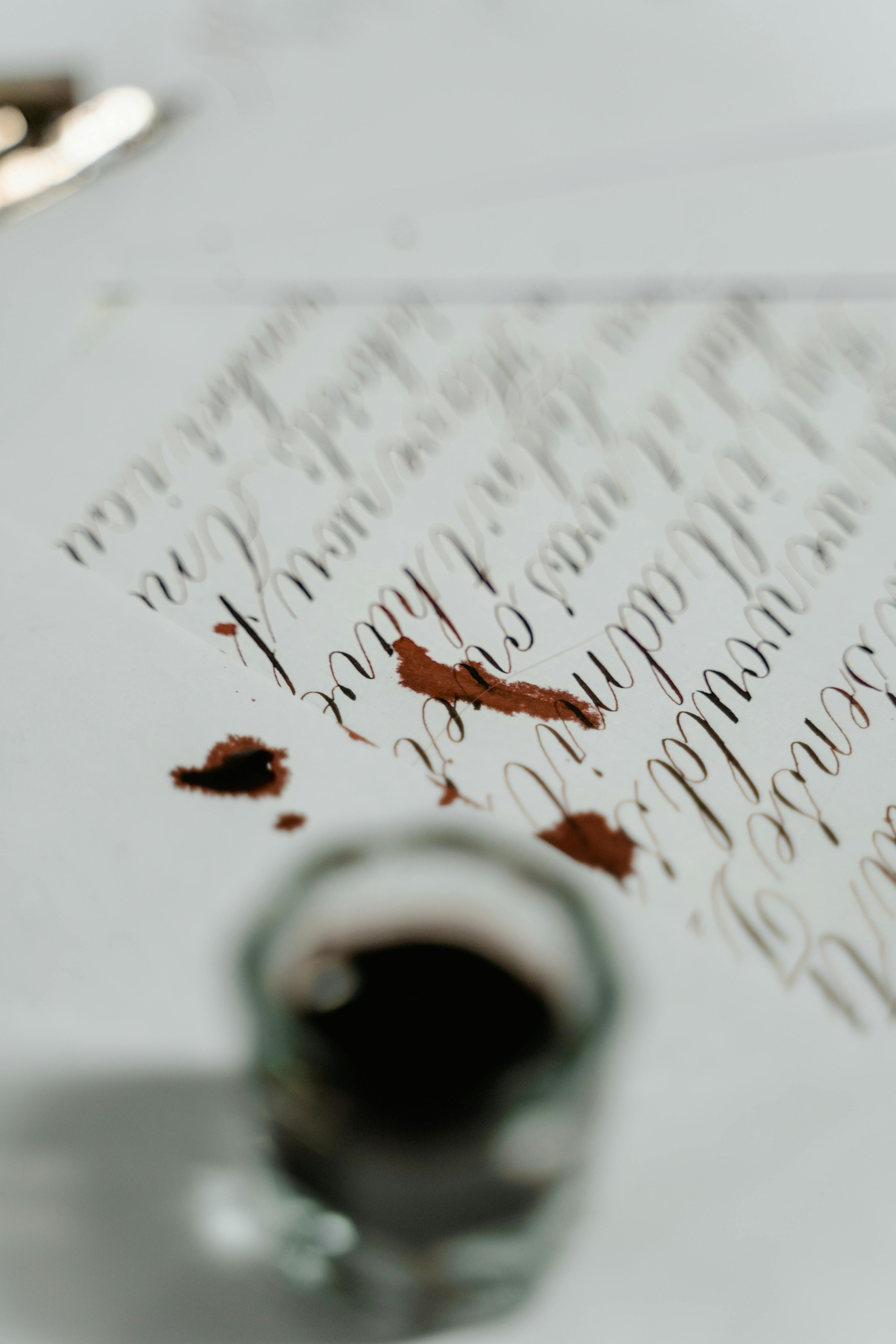 Stained Ink on a Letter · Free Stock Photo