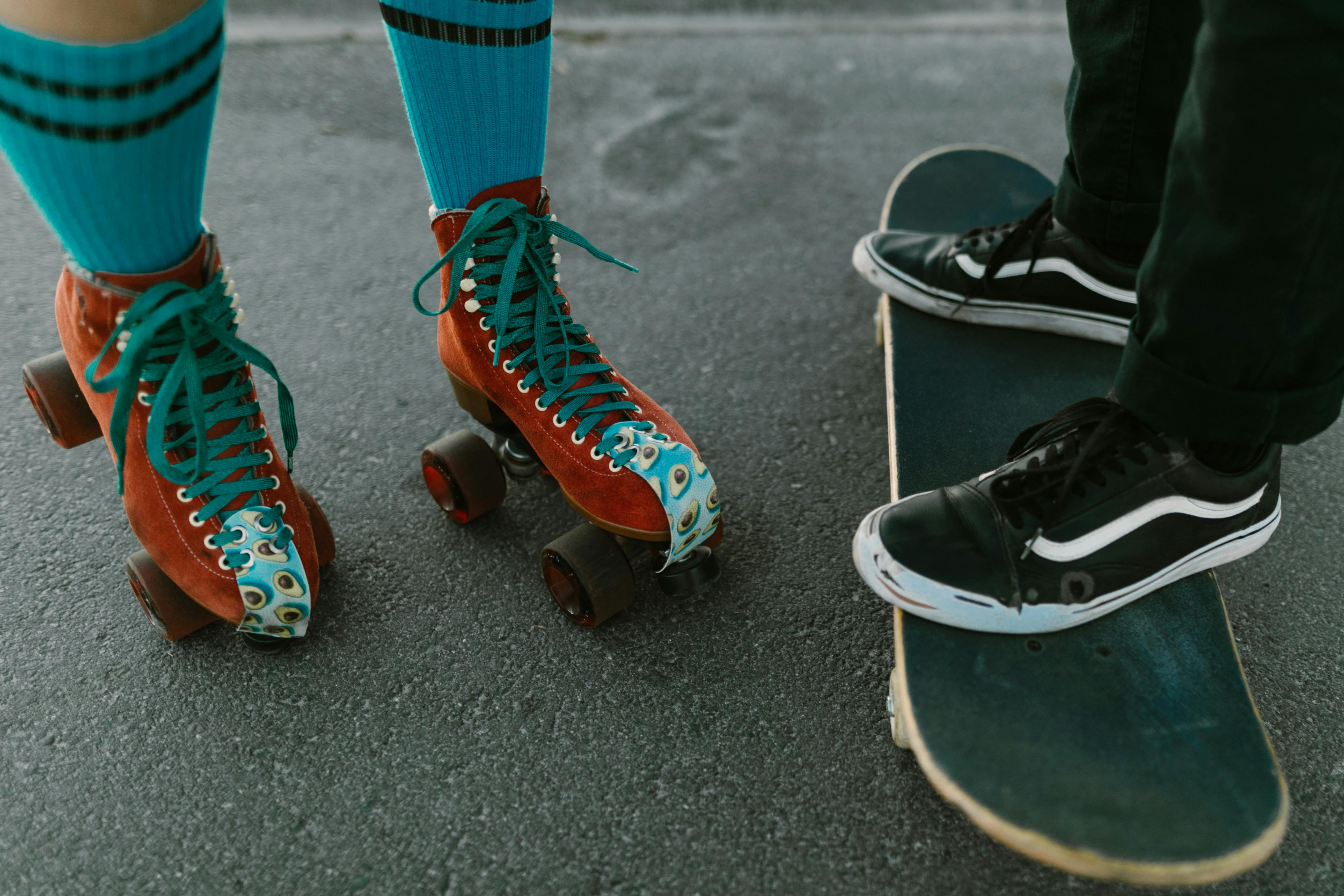 People Using Roller Skates and Skateboard · Free Stock Photo
