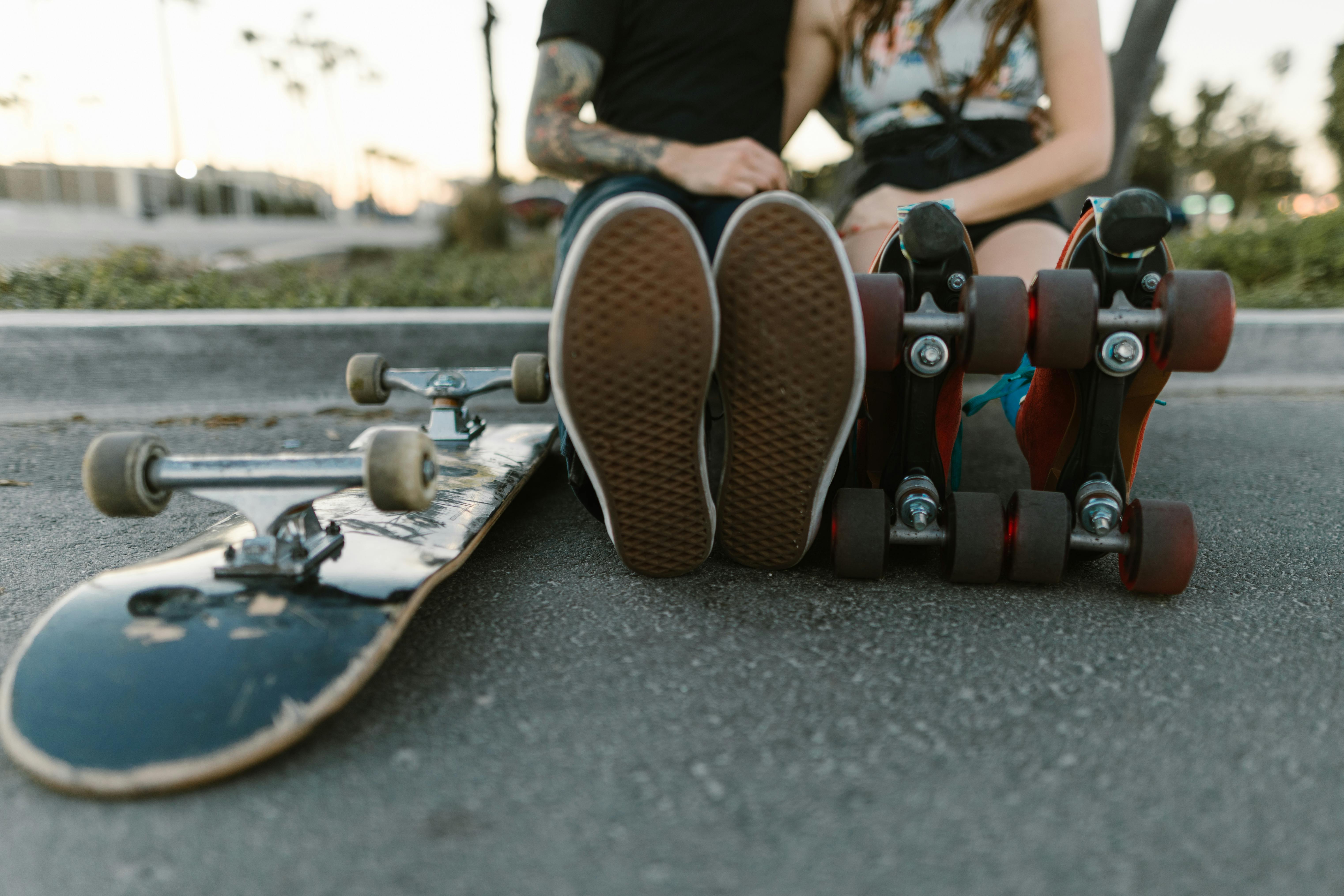 People Posing while Wearing Roller Skates · Free Stock Photo