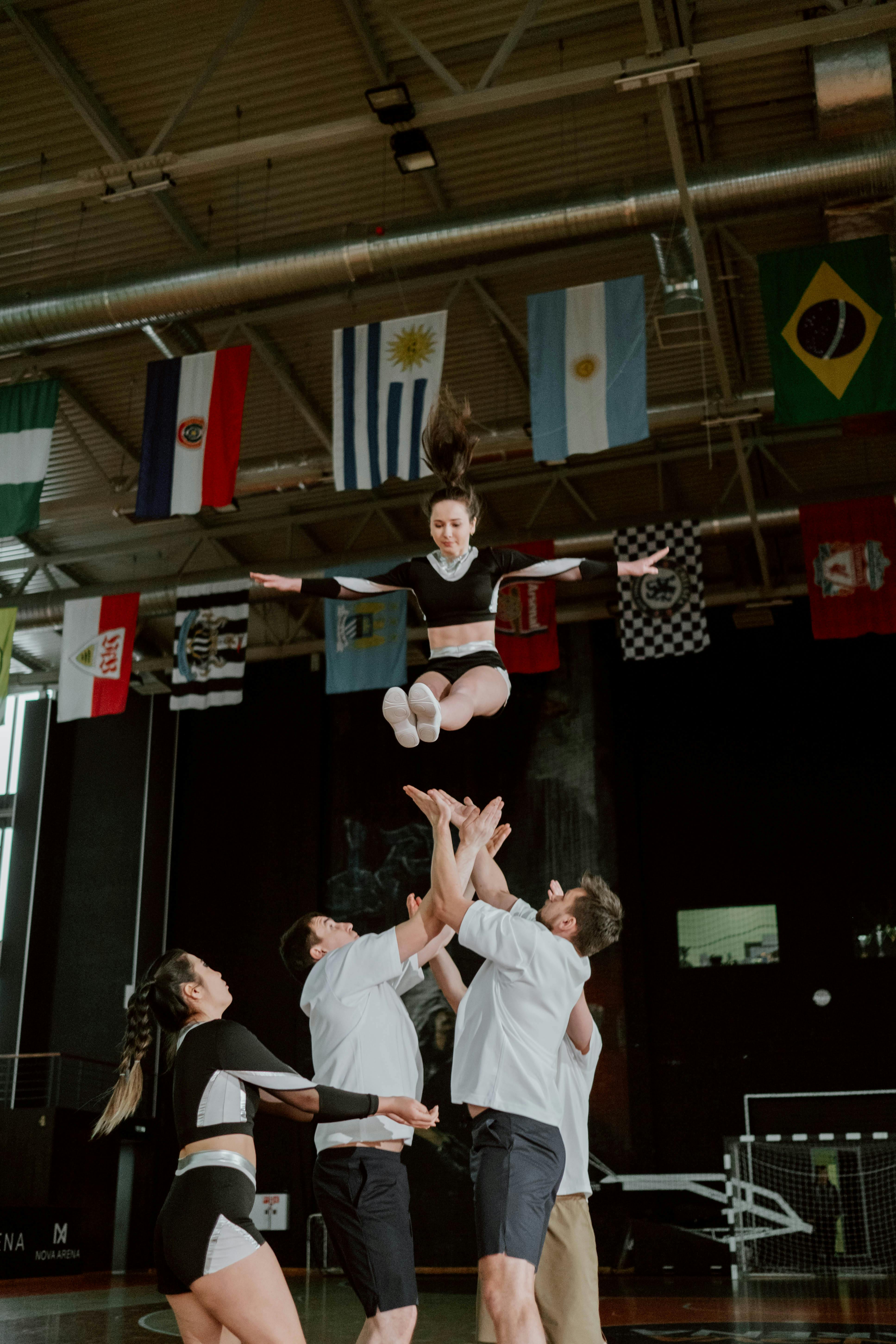 Cheer Dancer Bending Backwards · Free Stock Photo