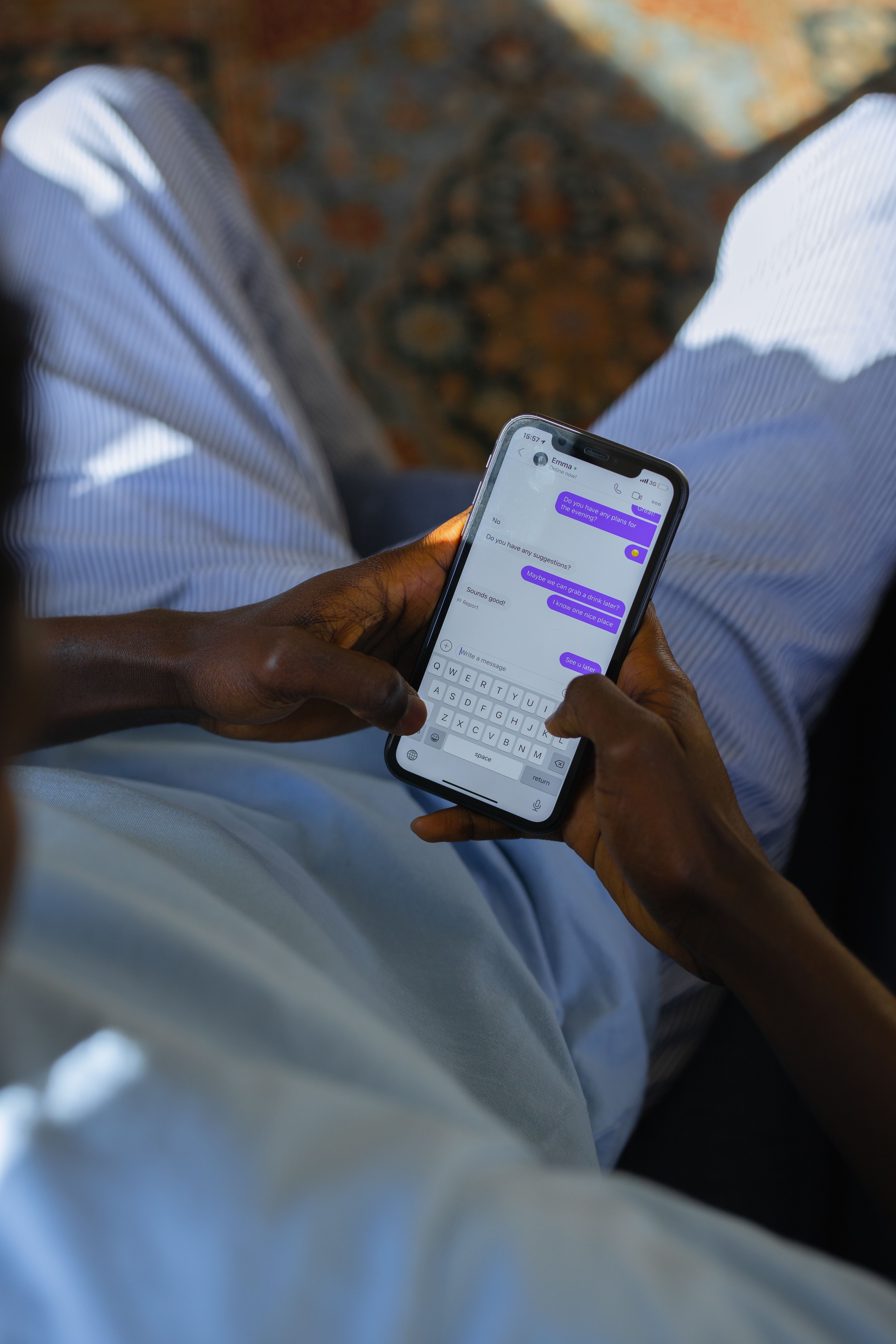 Person using Smartphone for Messaging · Free Stock Photo