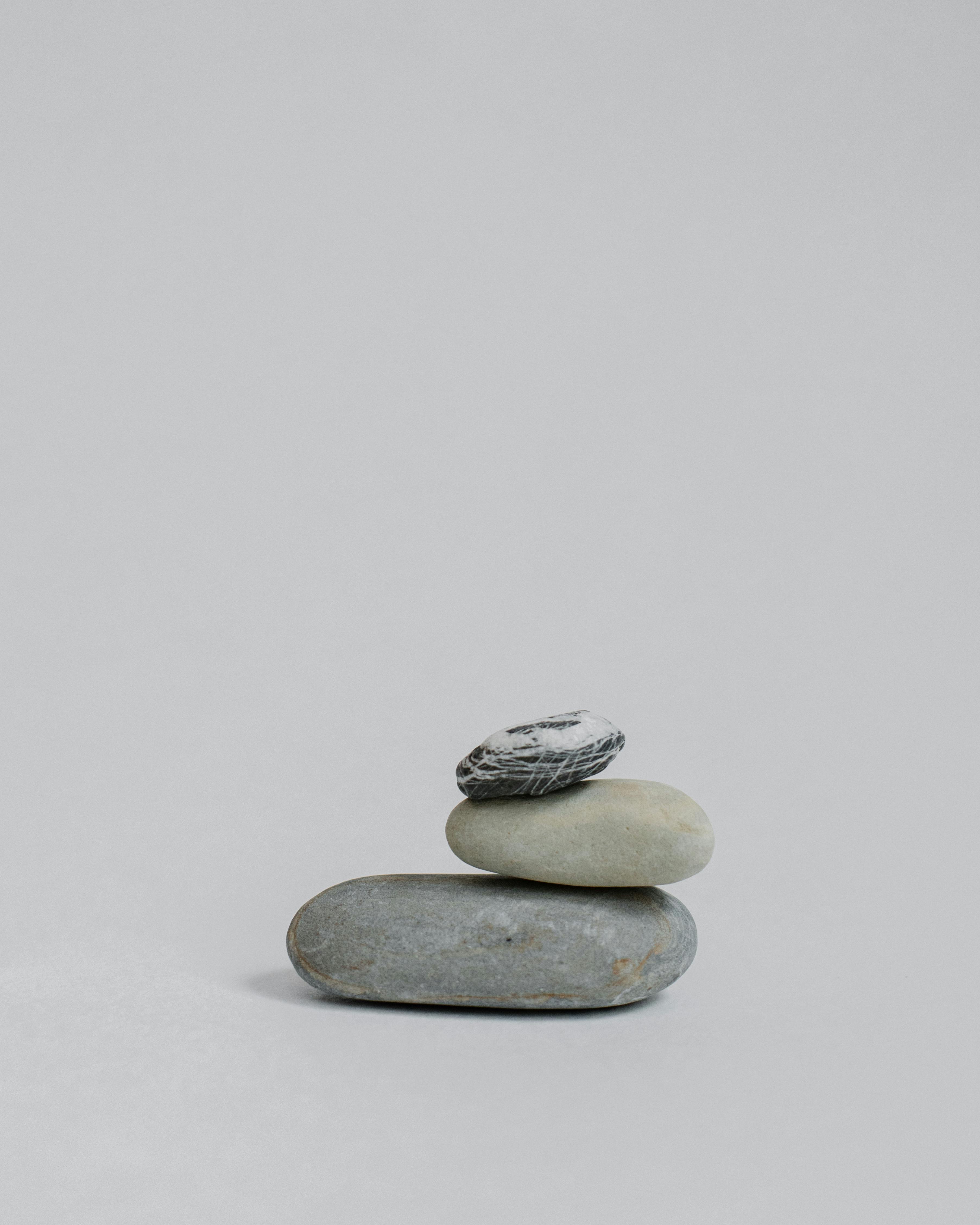 Three Stones Stack on top of Each Other from the Largest to Smallest ...