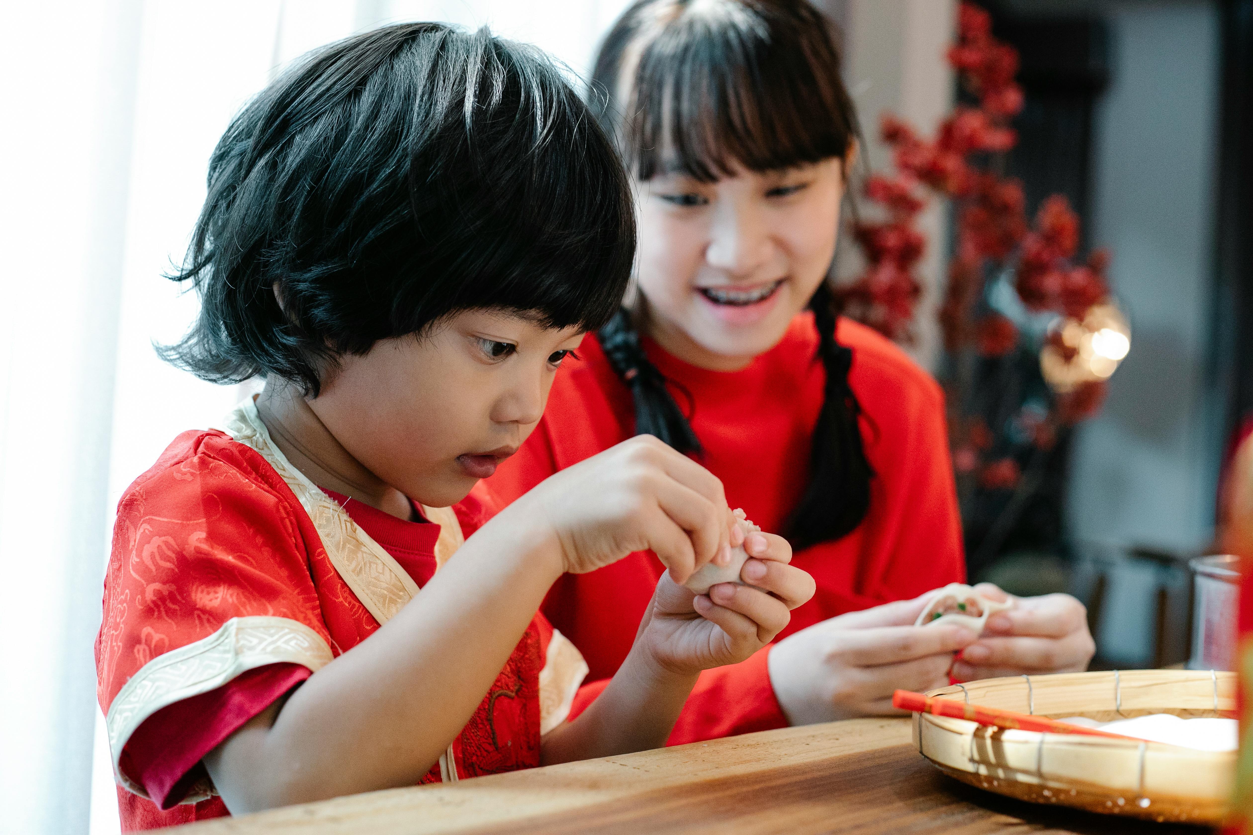 A Boy Making Dumpling · Free Stock Photo