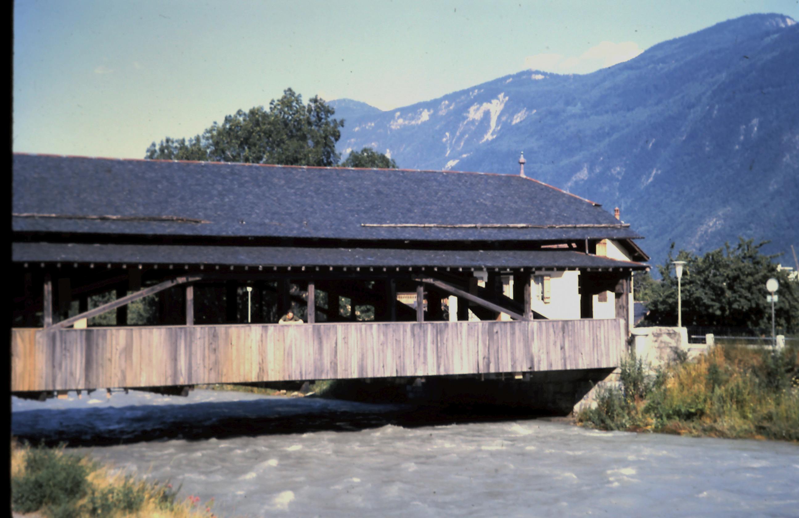 Wooden Bridge with Roof over River · Free Stock Photo