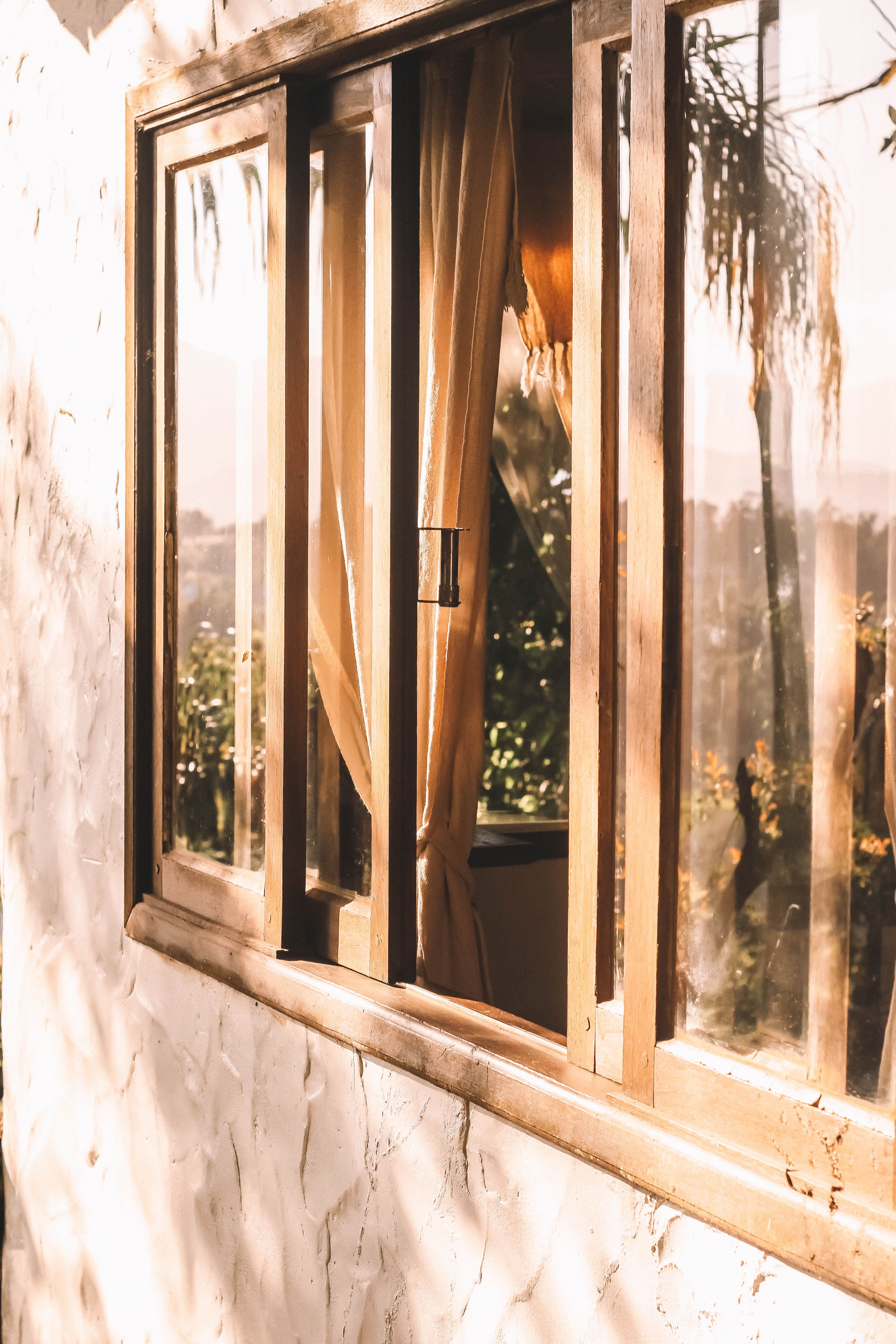 Brown Wooden Framed Glass Window · Free Stock Photo