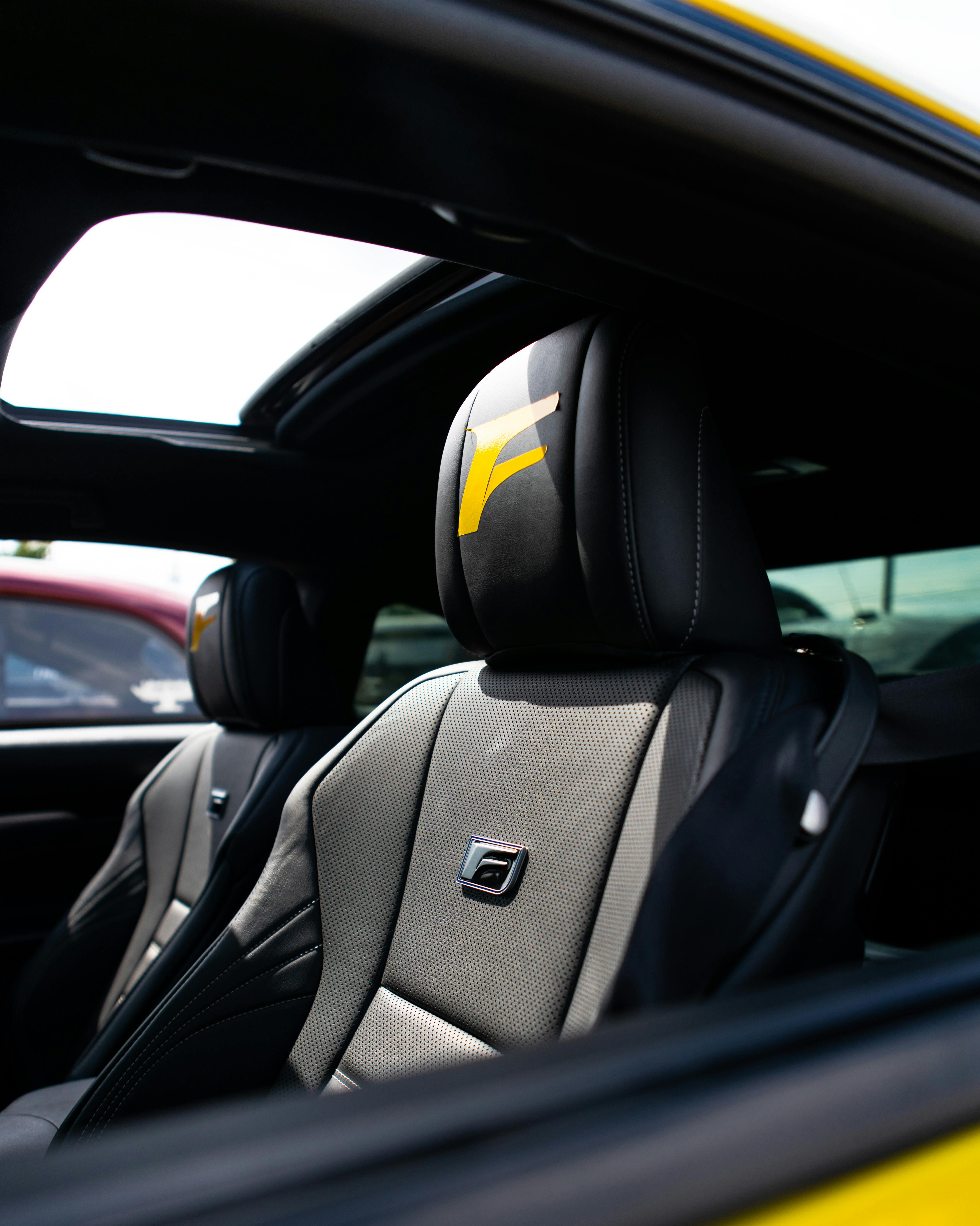 Black White Car Interior Grey · Free Stock Photo