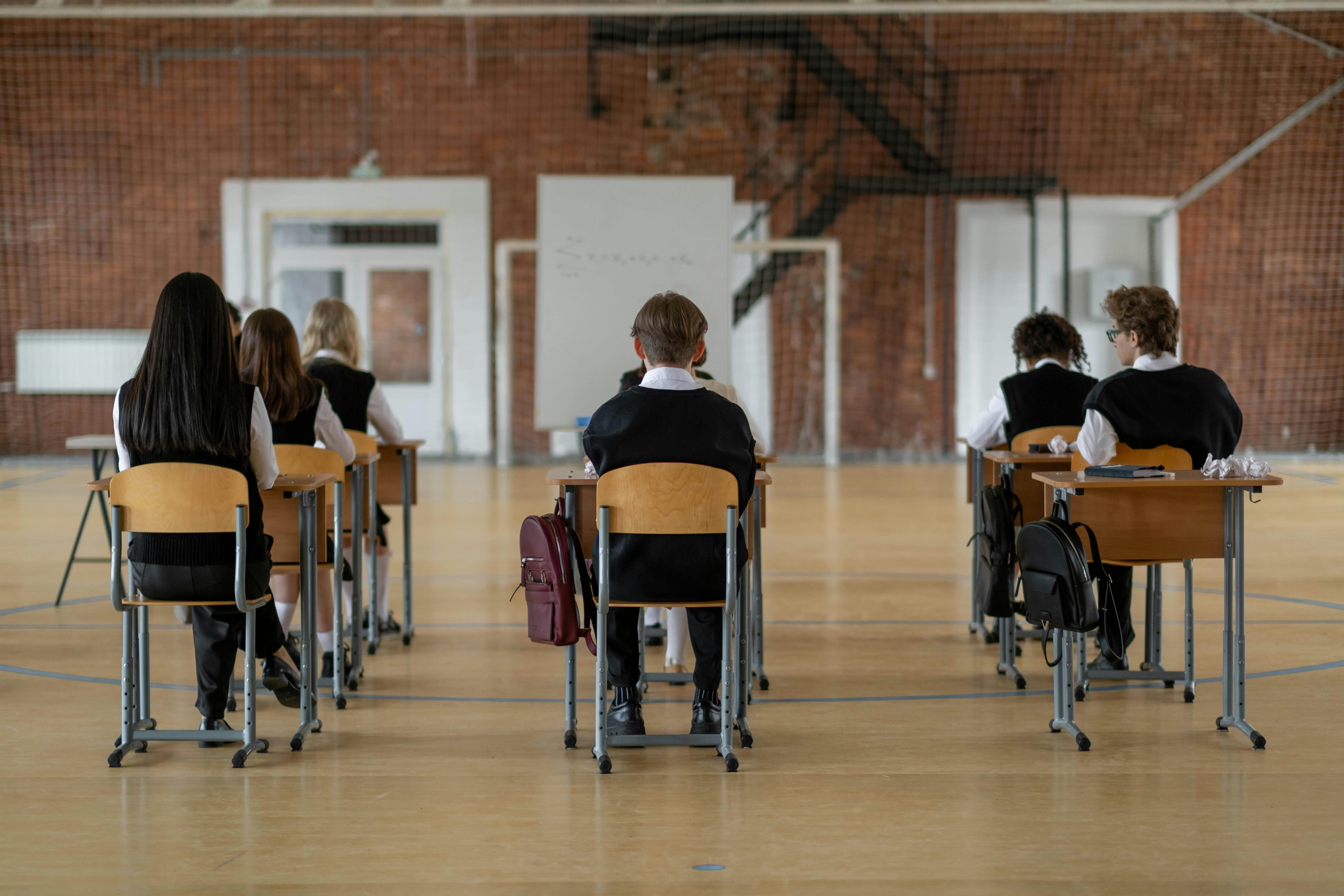Back View of the Students Sitting Inside the Classroom · Free Stock Photo
