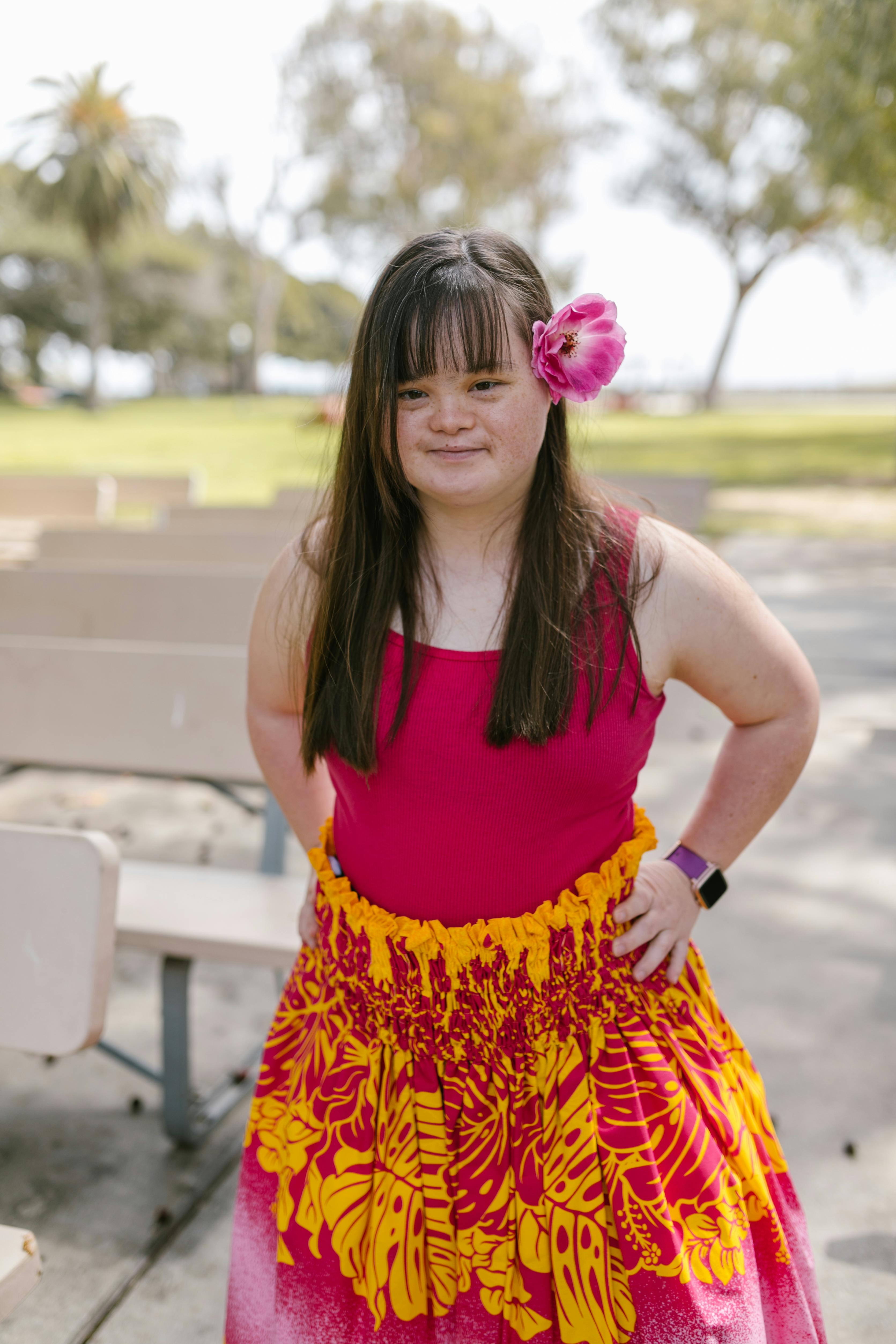 A Cheerleader with a Ribbon on the Top of Her Head · Free Stock Photo