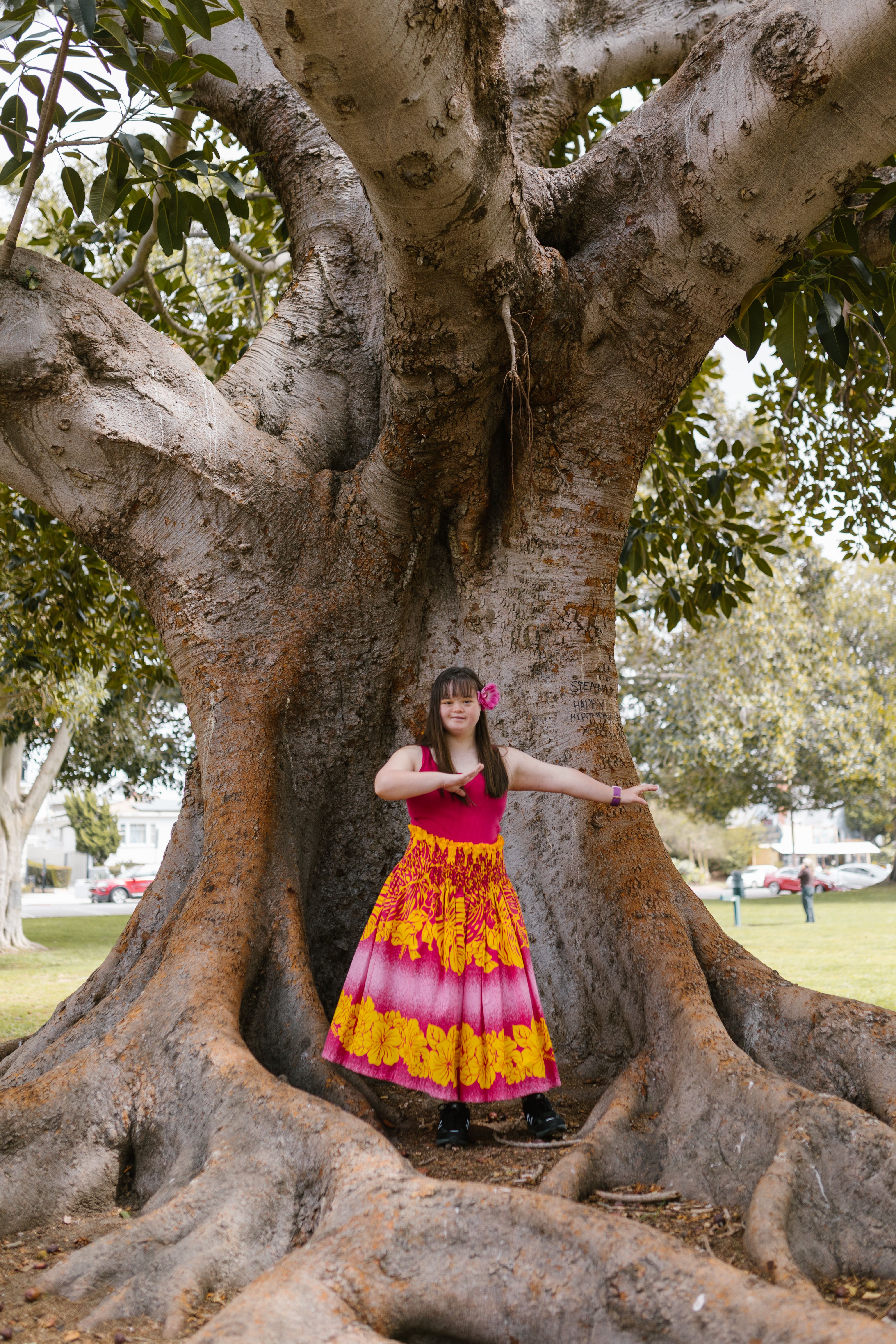 A Girl Posing Under a Tree · Free Stock Photo