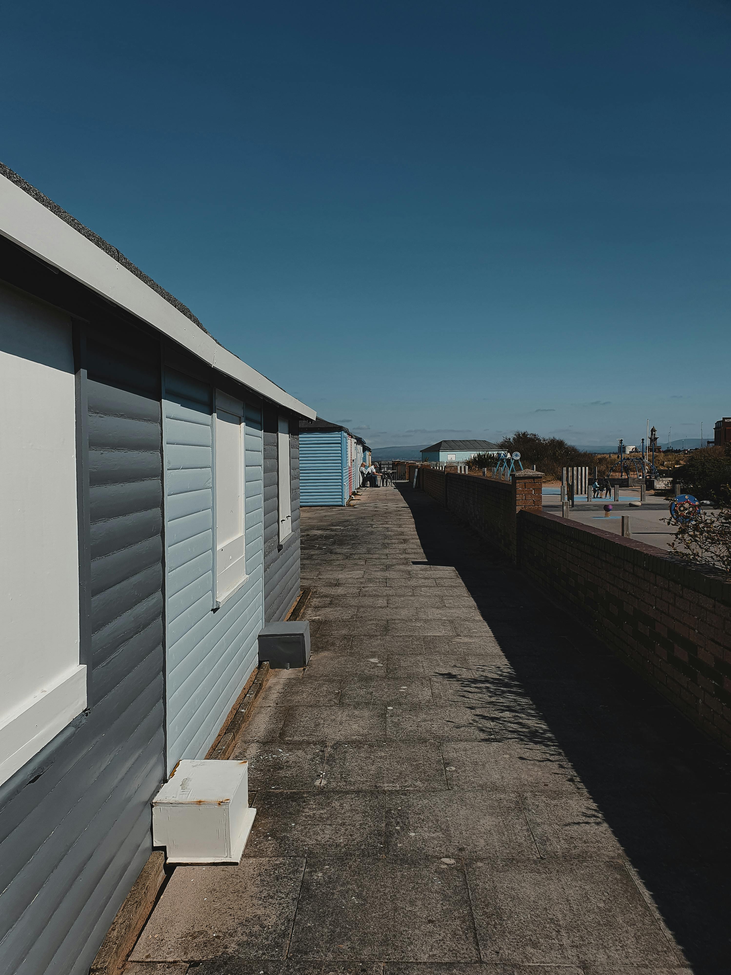 Photograph of Blue Beach Huts · Free Stock Photo