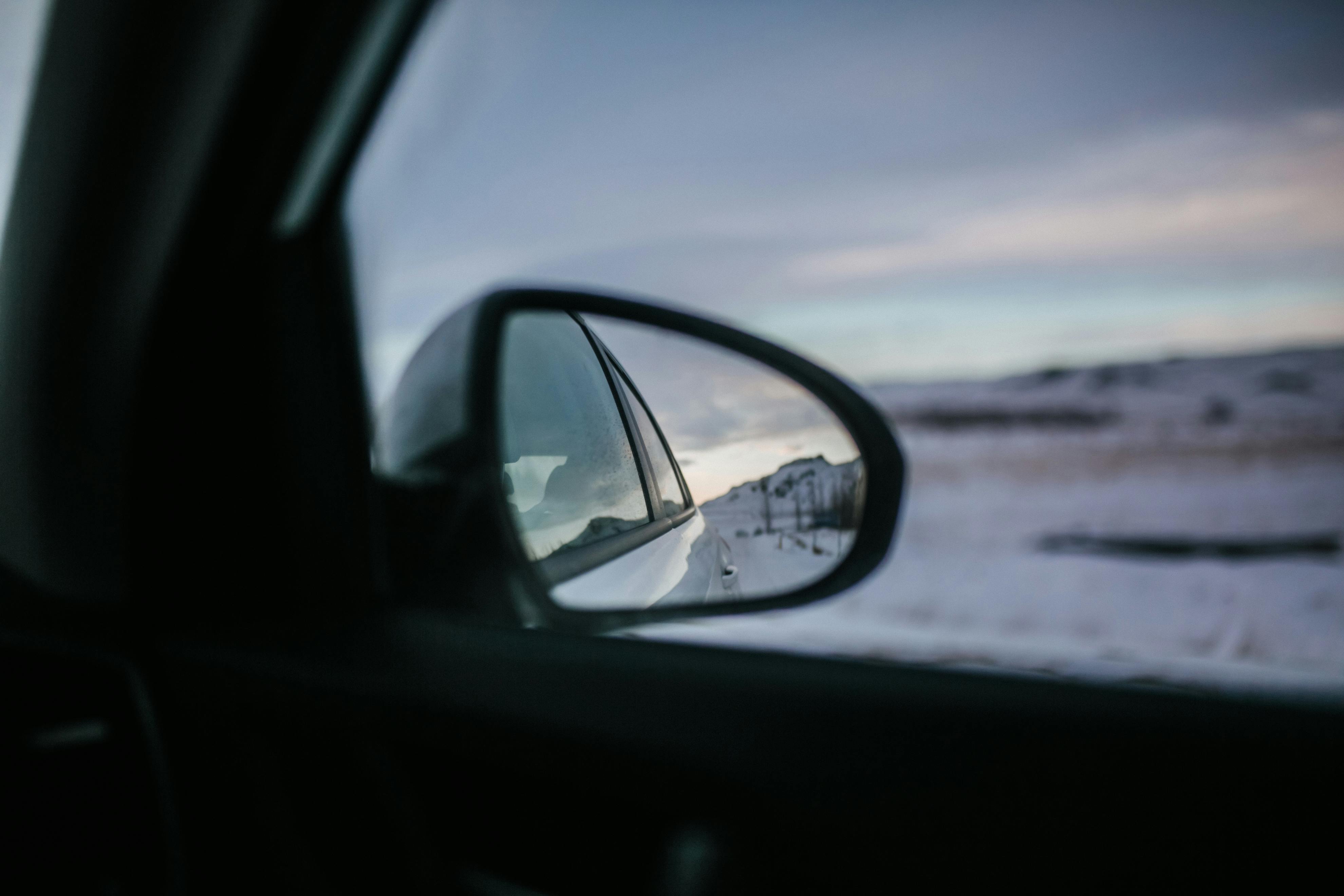 A Reflection of the Car in the Side Mirror · Free Stock Photo