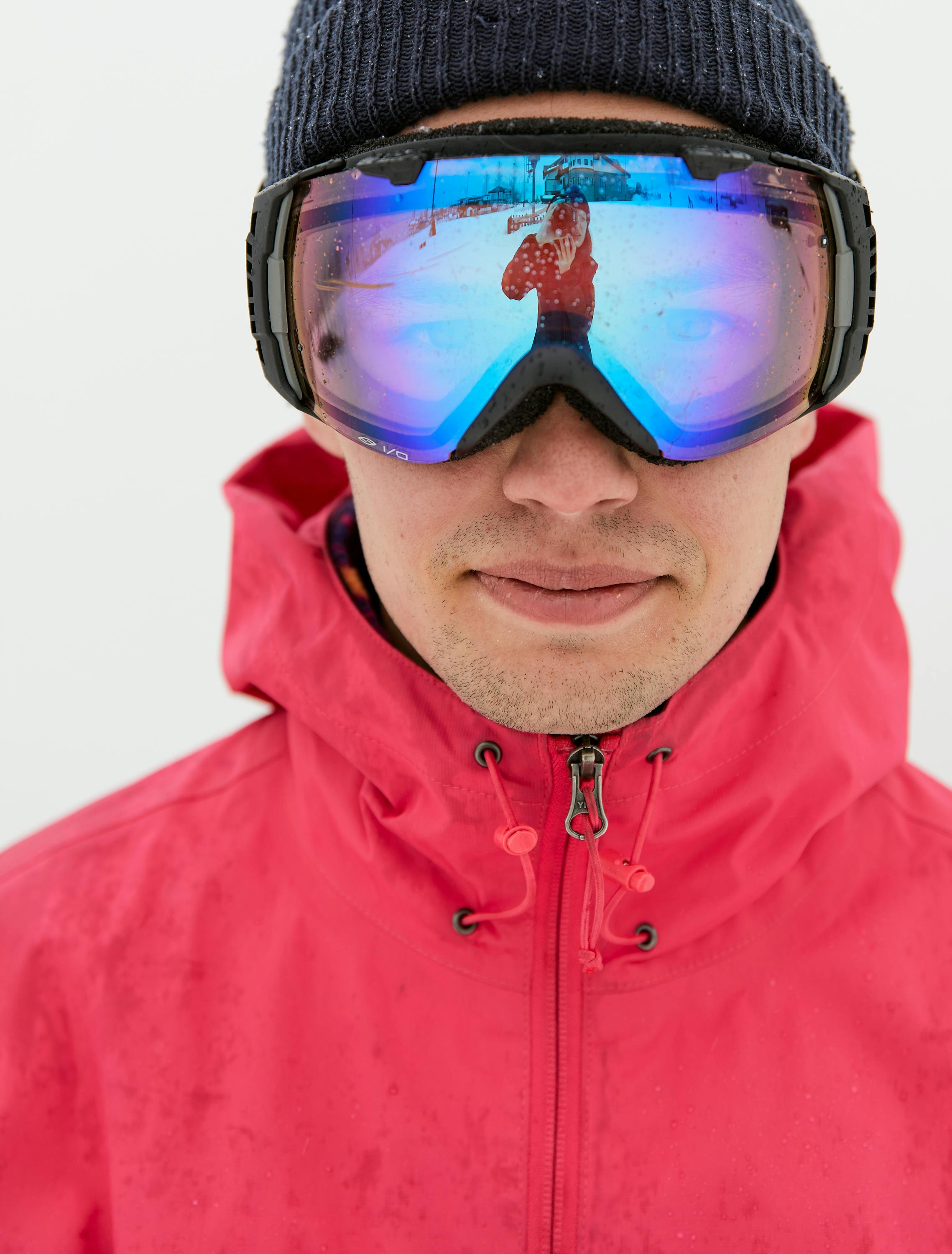 A Reflection of a Photographer on the Goggles · Free Stock Photo