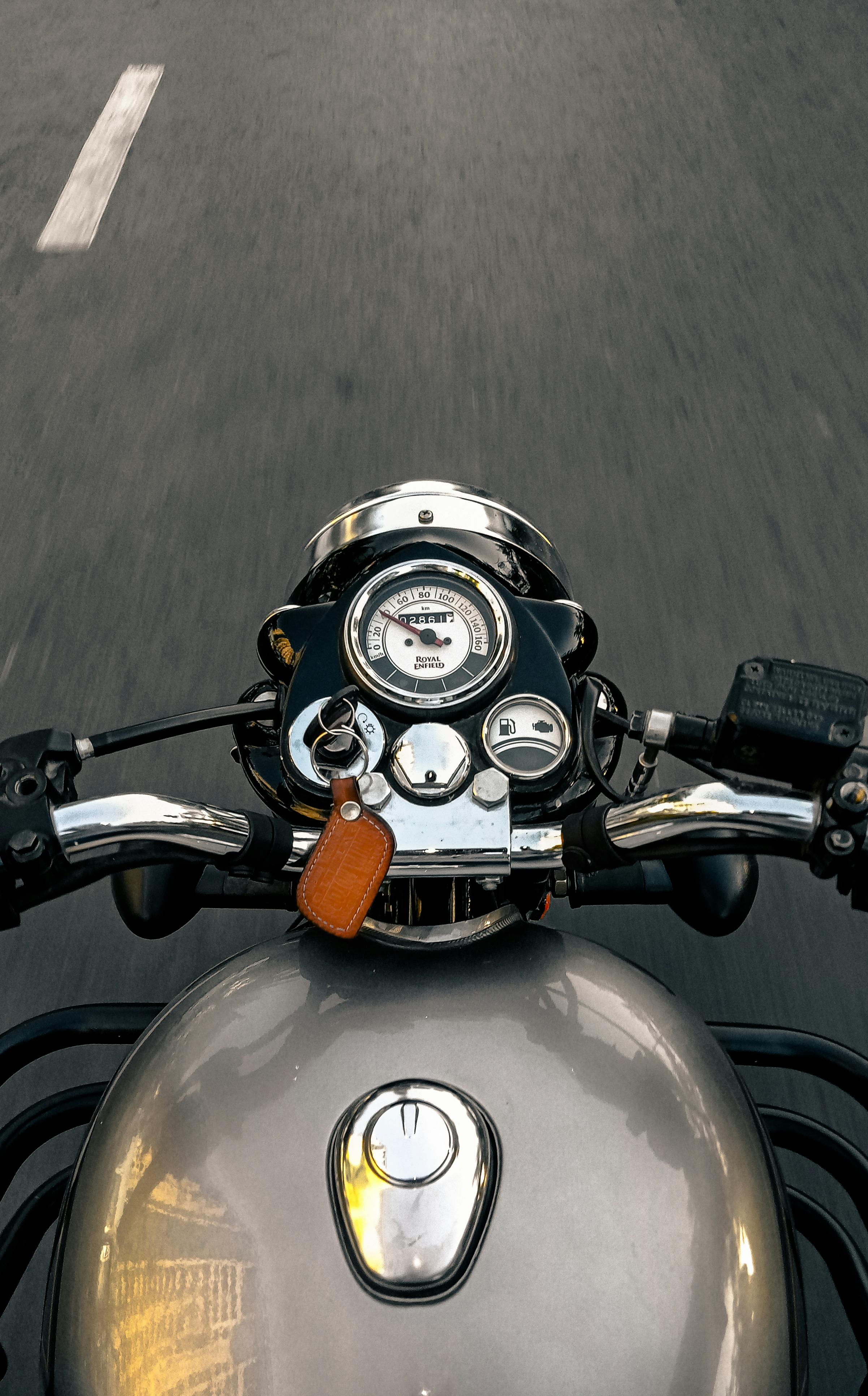 The Point of View of a Person Riding a Motorcycle · Free Stock Photo