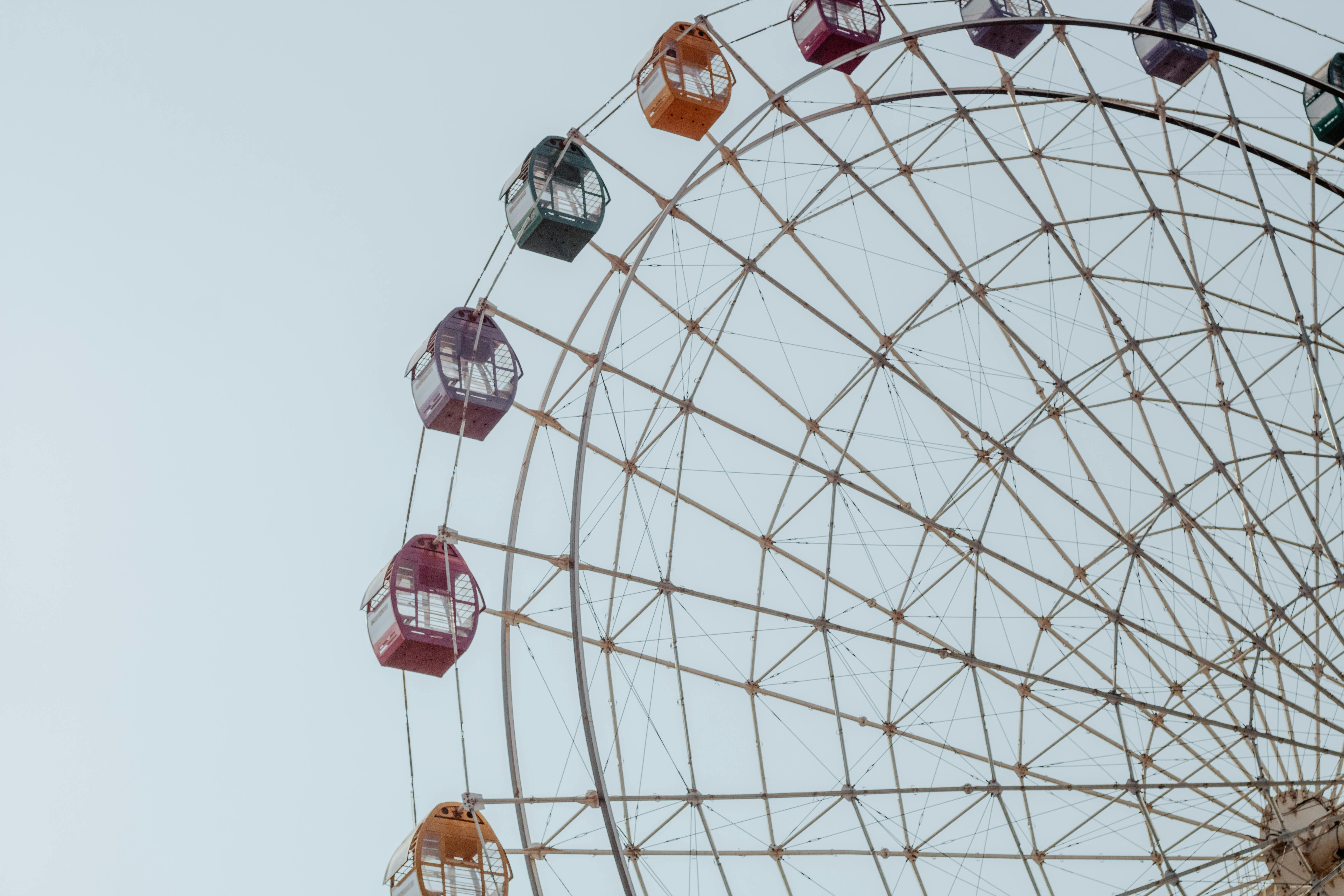 Low Angle Photo of White Ferris Wheel · Free Stock Photo