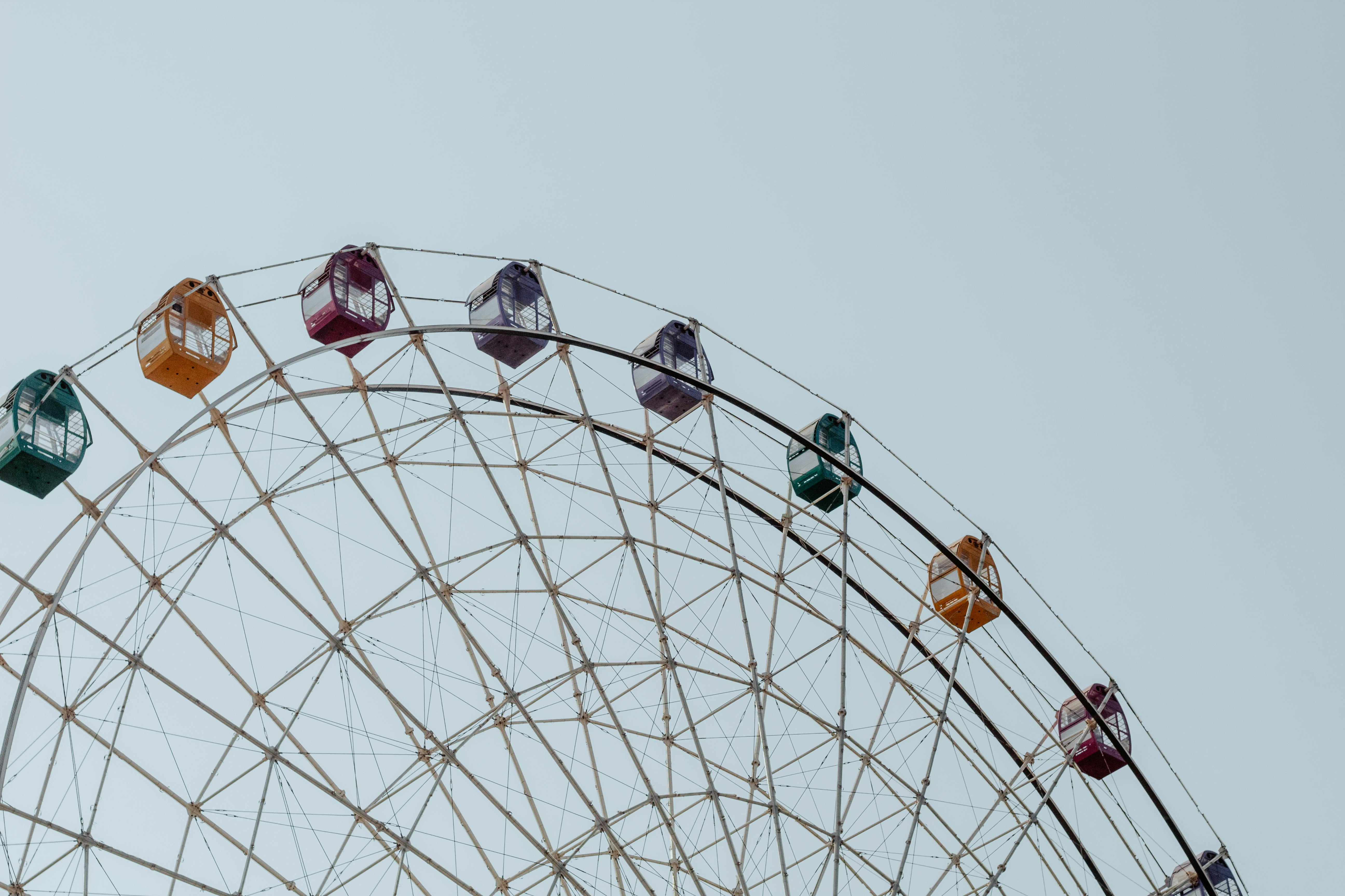 Low Angle Photo of White Ferris Wheel · Free Stock Photo
