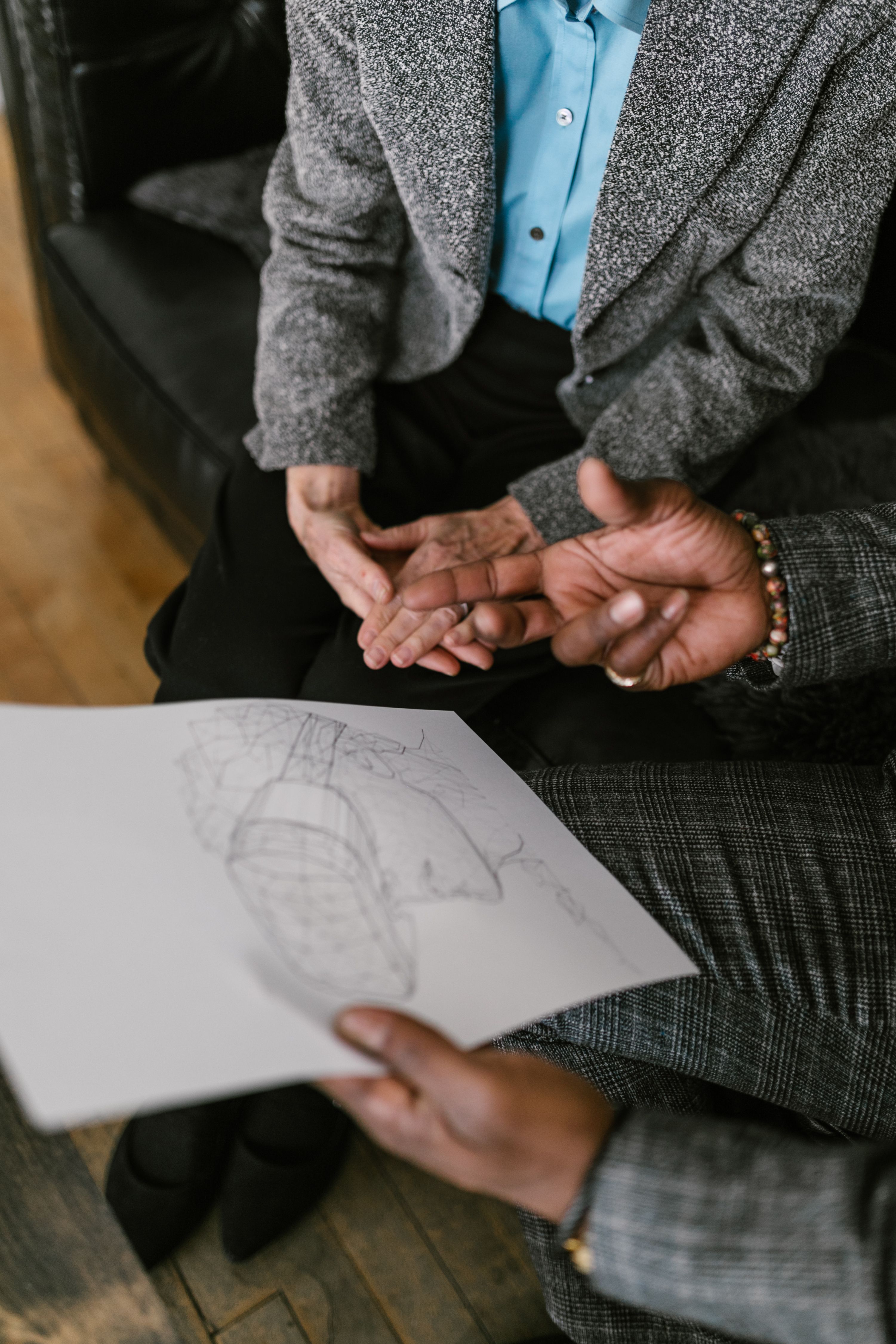 Holding Hands In Close Up Shot Free Stock Photo