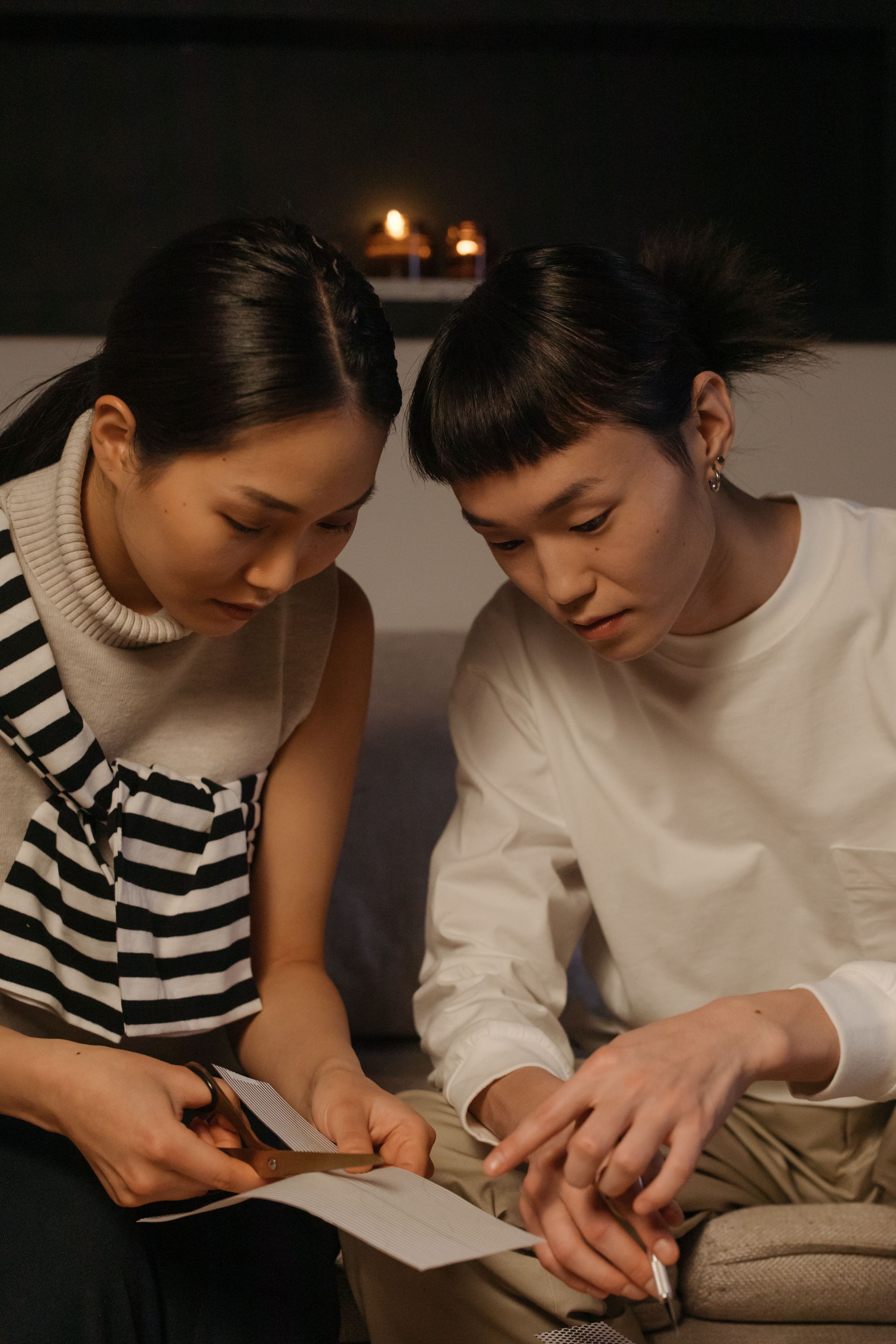 A Couple Making Origami · Free Stock Photo