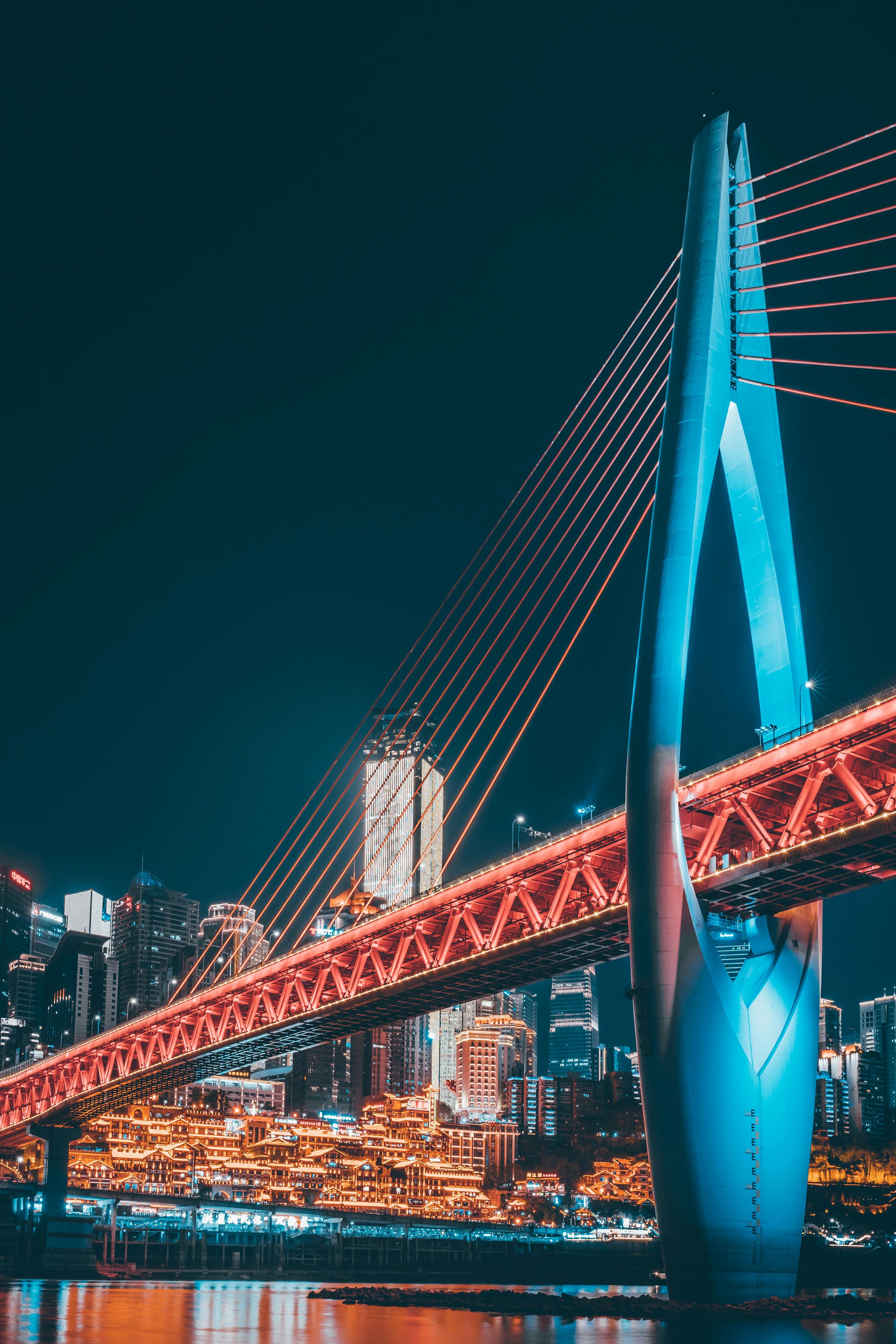 Qiansimen Bridge and Cityscape at Night · Free Stock Photo