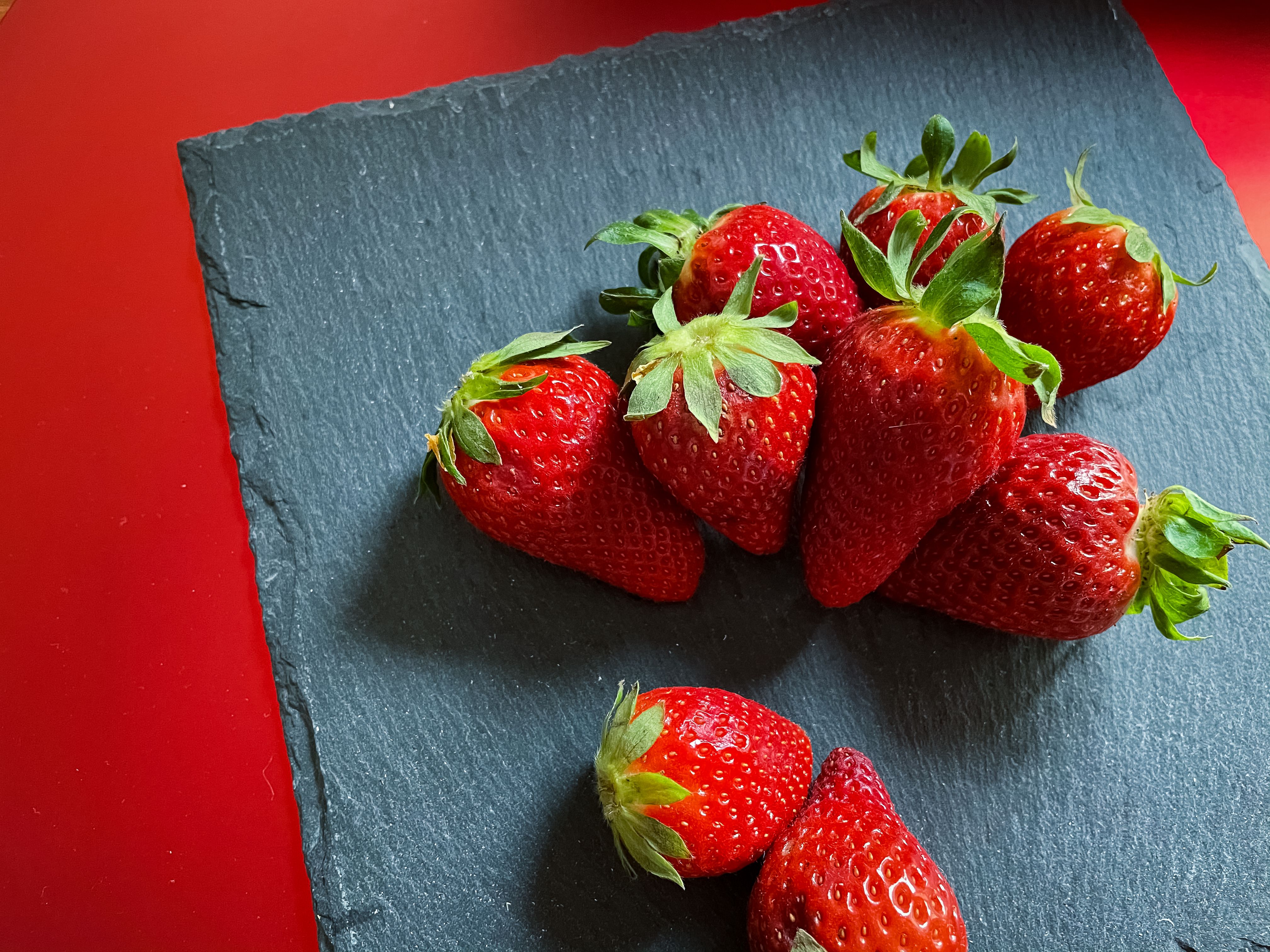 Red Strawberries Hanging on Strings · Free Stock Photo