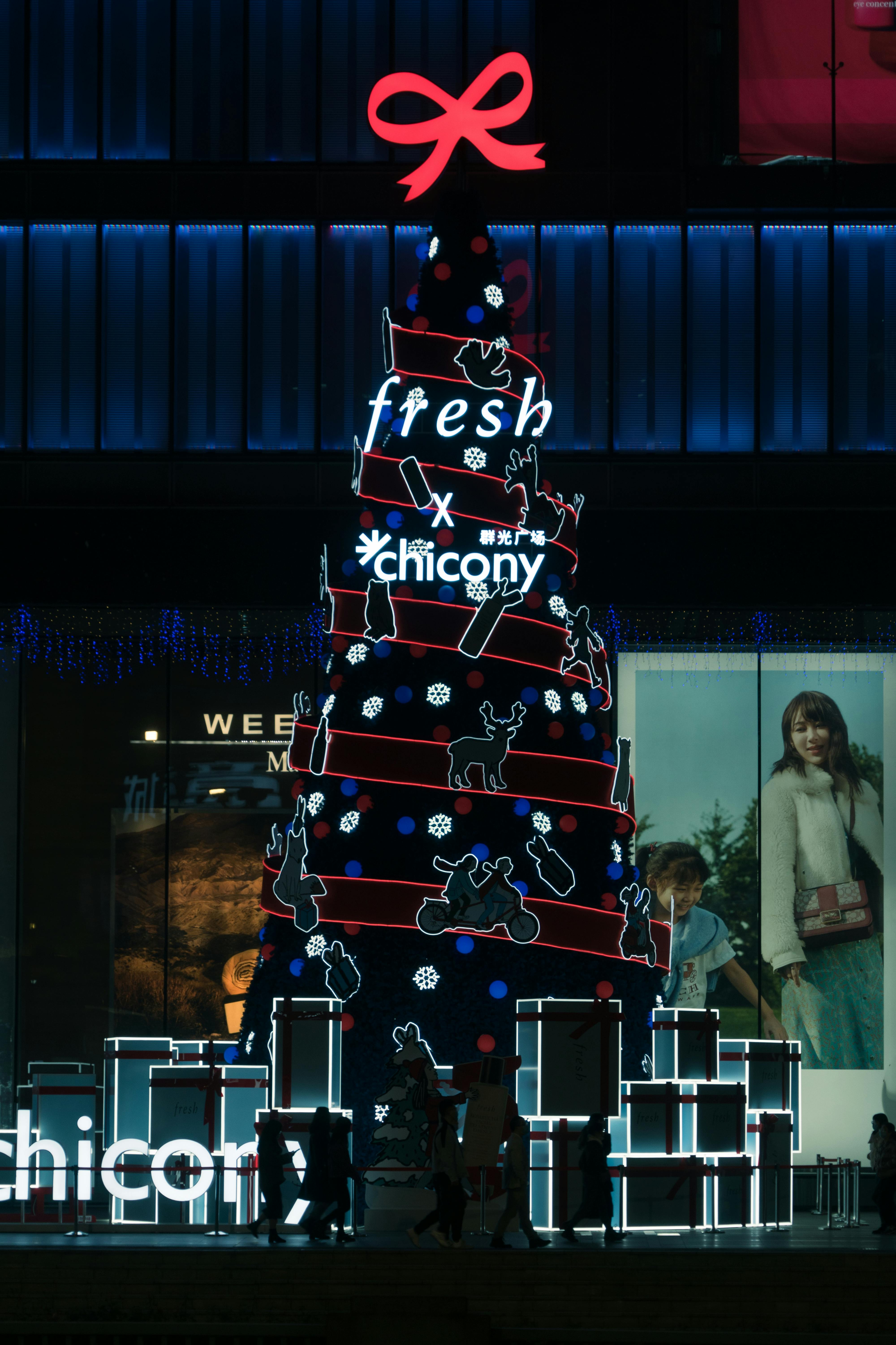 Red and White Christmas Tree · Free Stock Photo