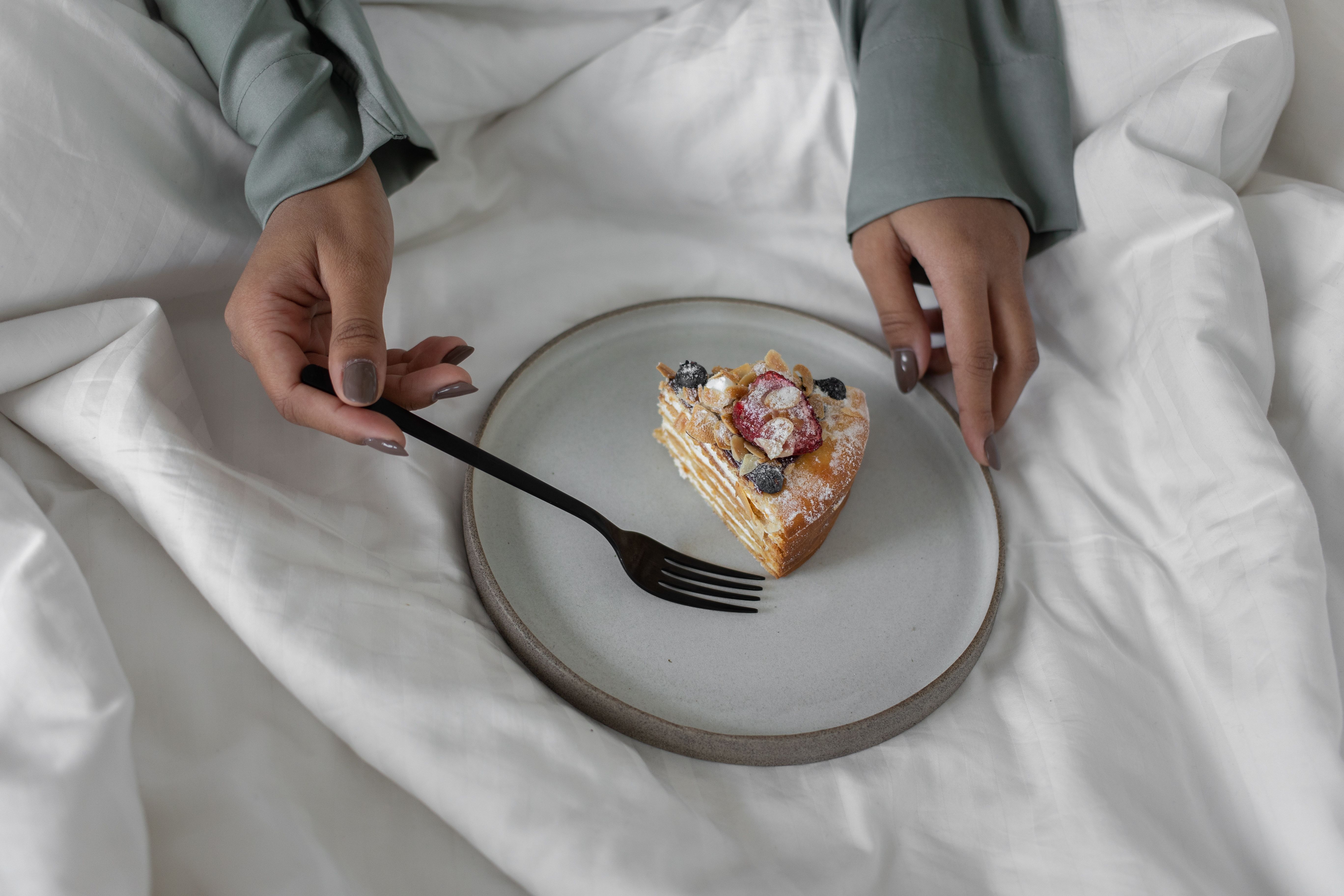 Sliced Cake on White Ceramic Plate · Free Stock Photo