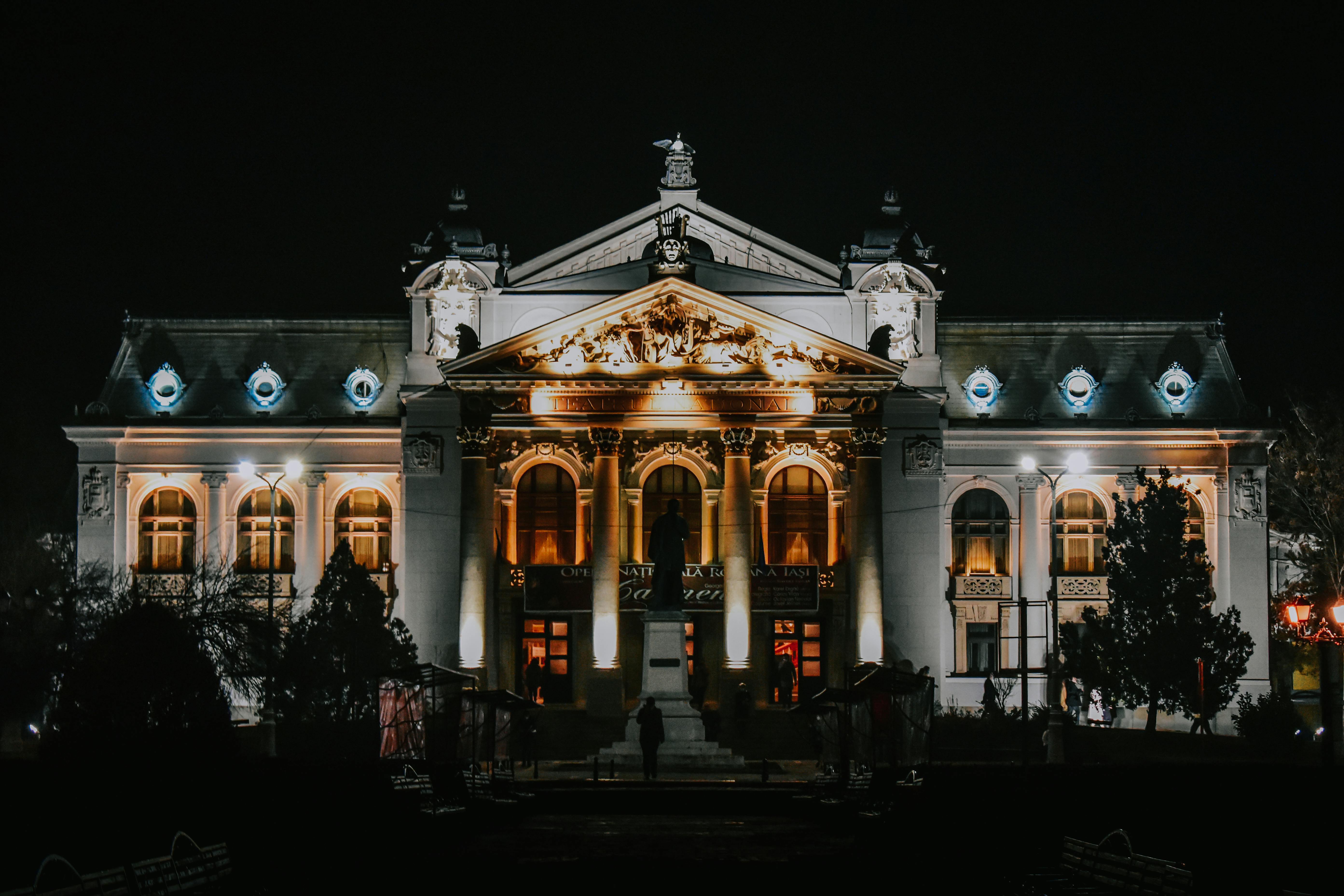 House With Orange Light during Night Time · Free Stock Photo