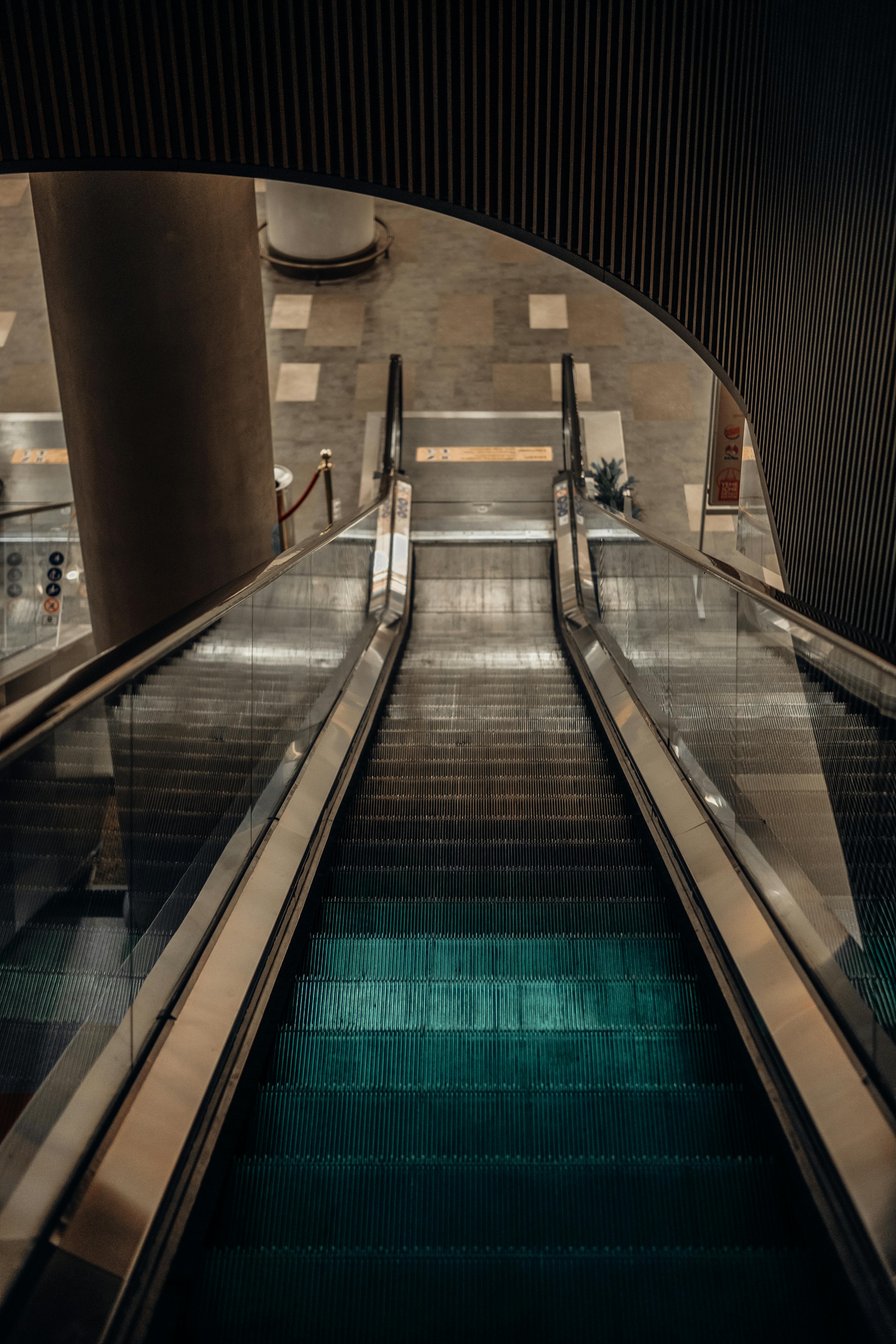High Angle Shot of Escalator · Free Stock Photo