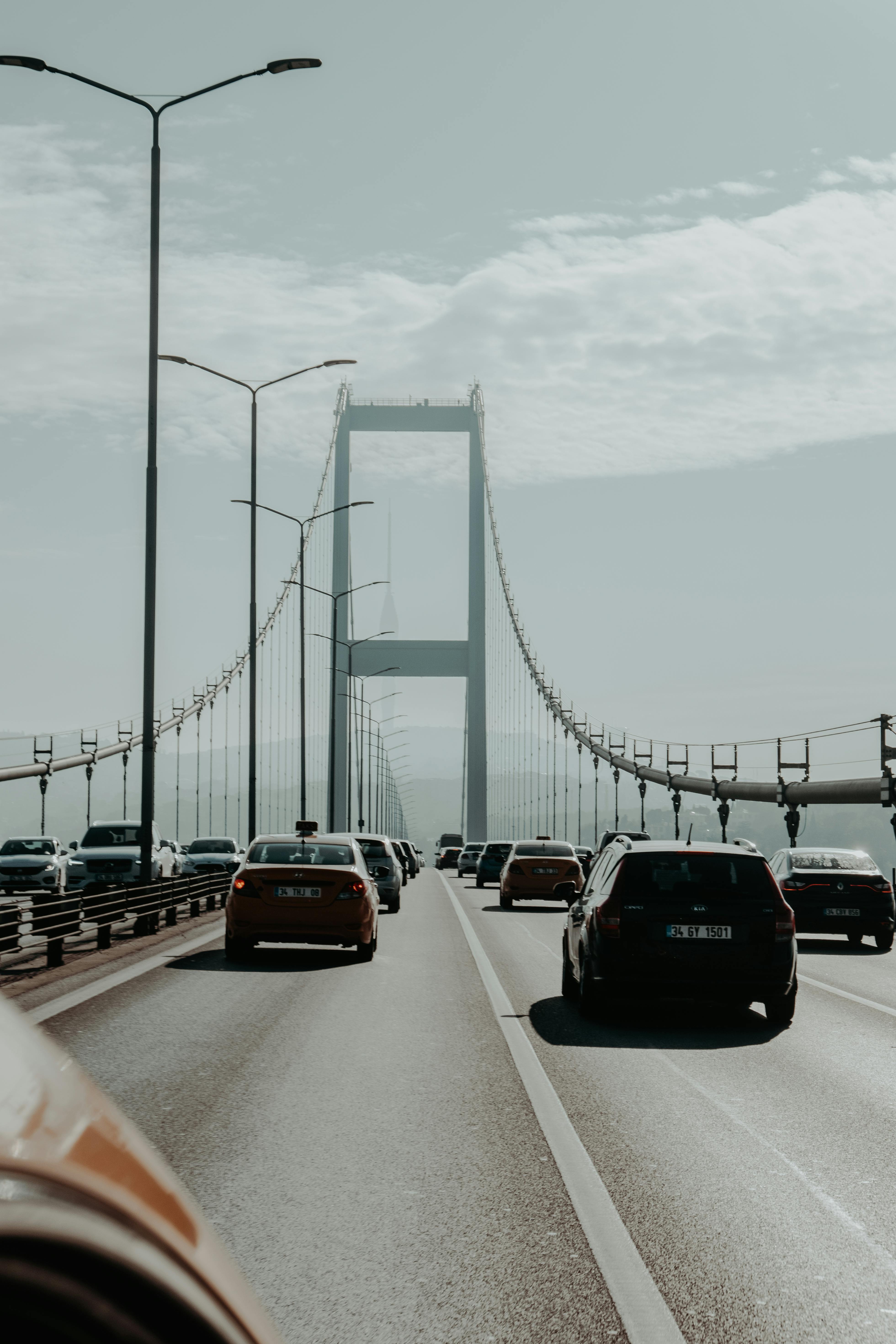 Motor Vehicles on the Road · Free Stock Photo