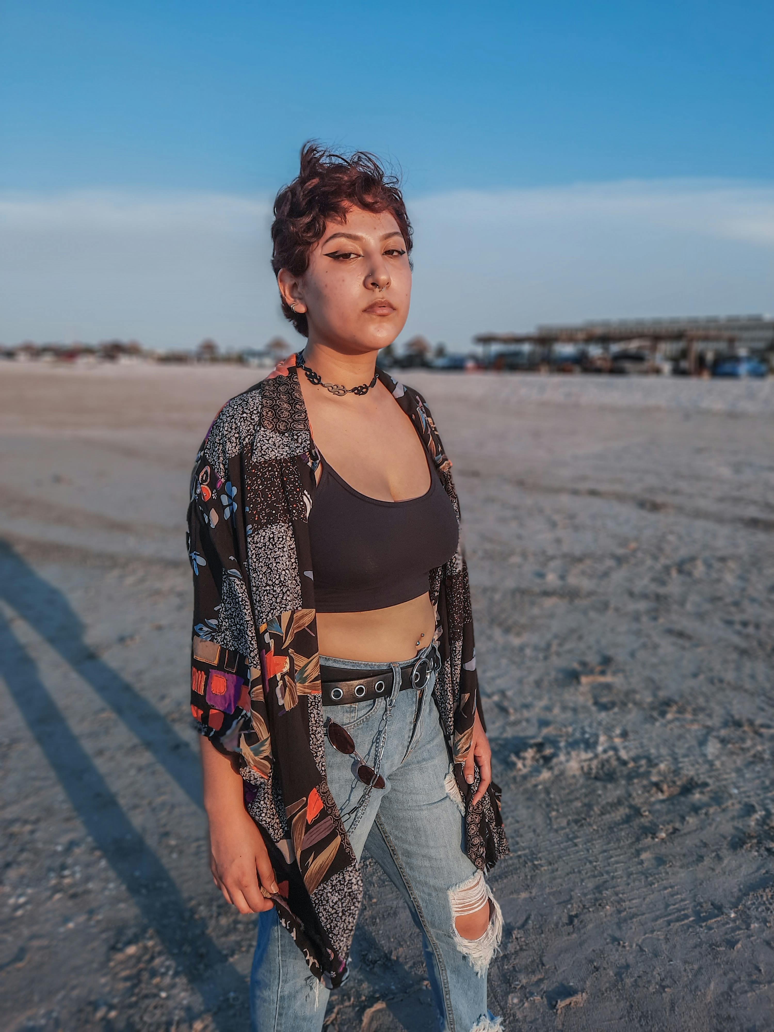 A Woman in White Tank Top Smiling · Free Stock Photo