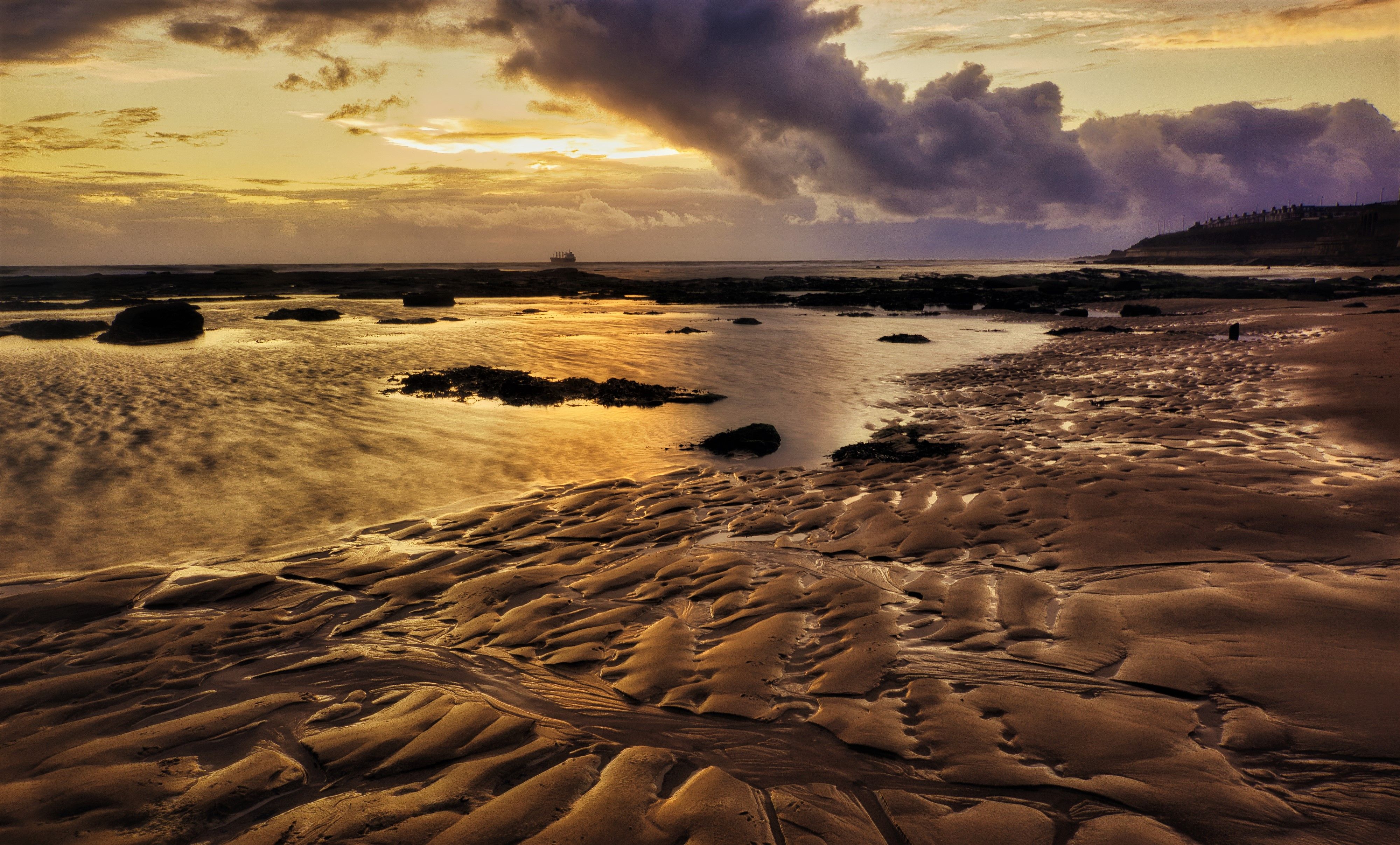 Photo of Beach Sand During Golden Hour · Free Stock Photo