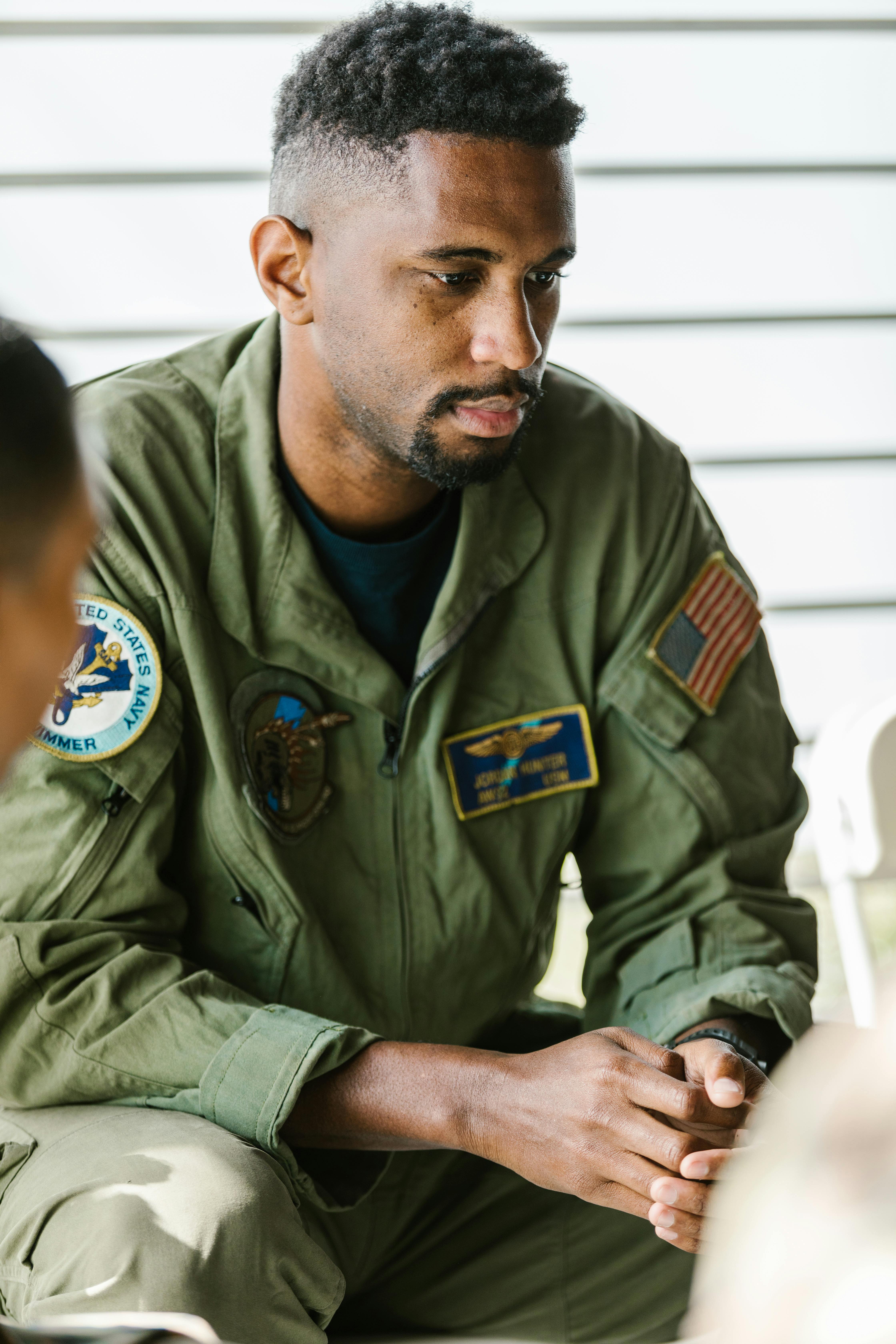 Photo of Soldier Having Deep Thoughts · Free Stock Photo