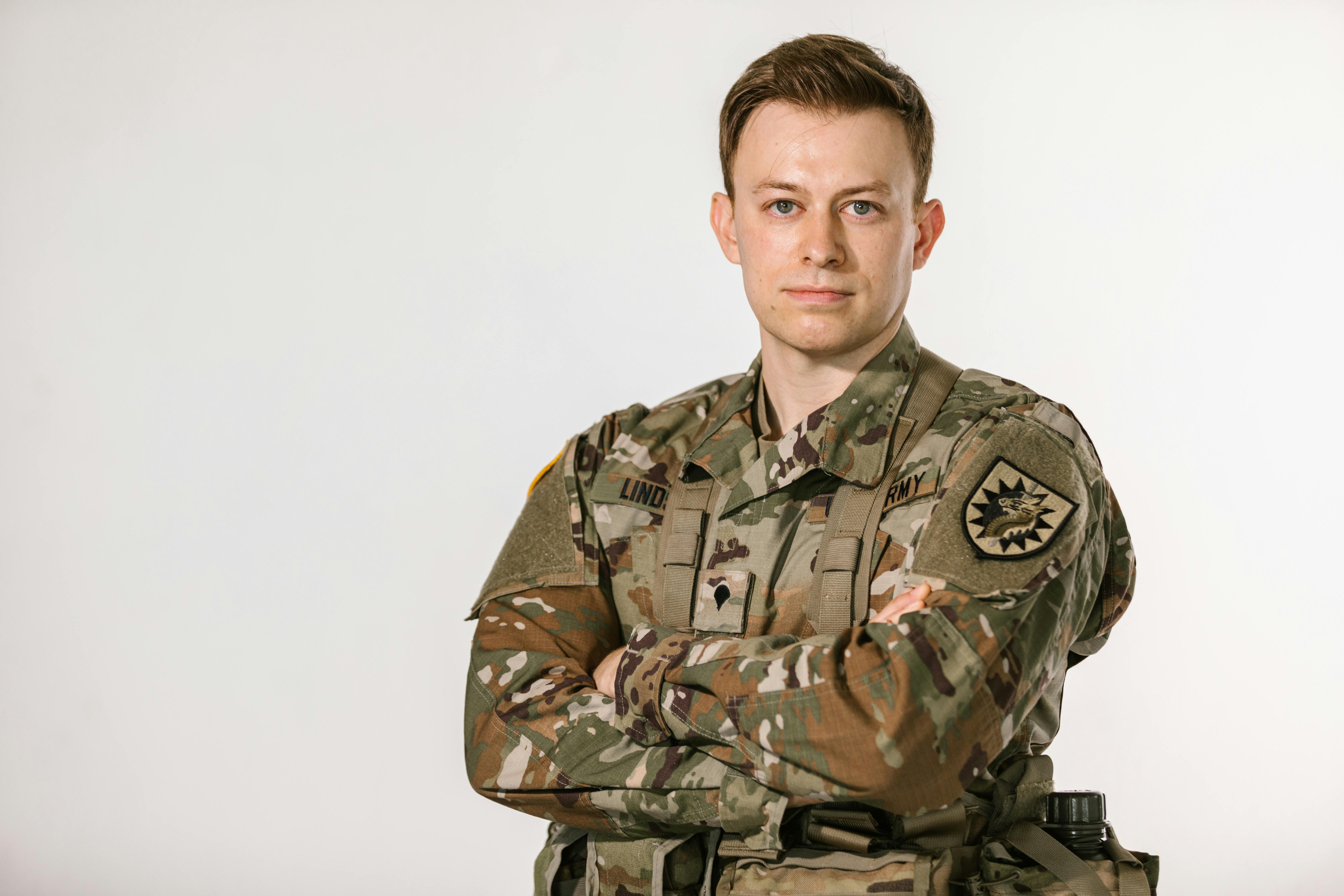 Full Body Photo of Soldier in a Studio · Free Stock Photo