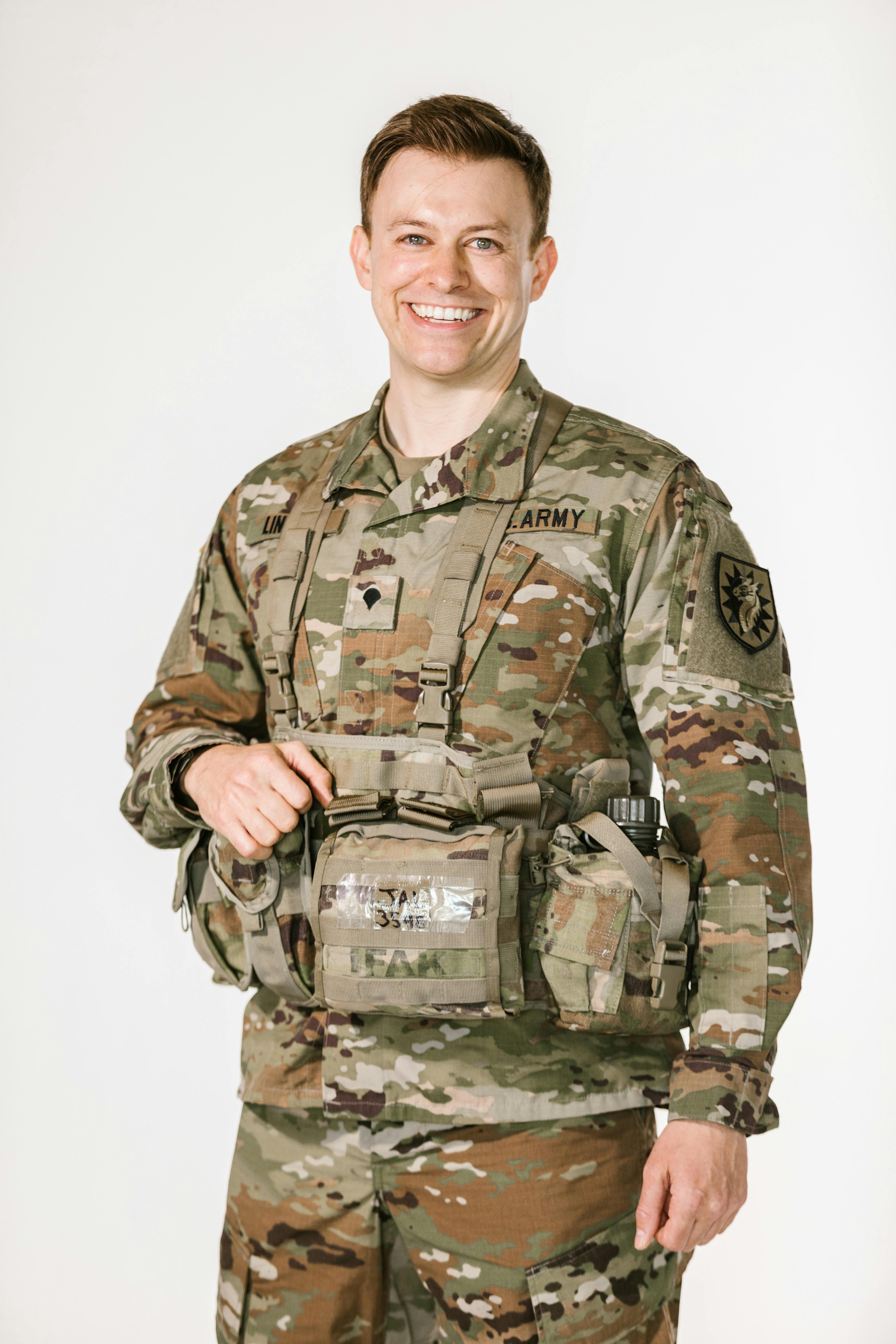 Full Body Photo of Soldier in a Studio · Free Stock Photo